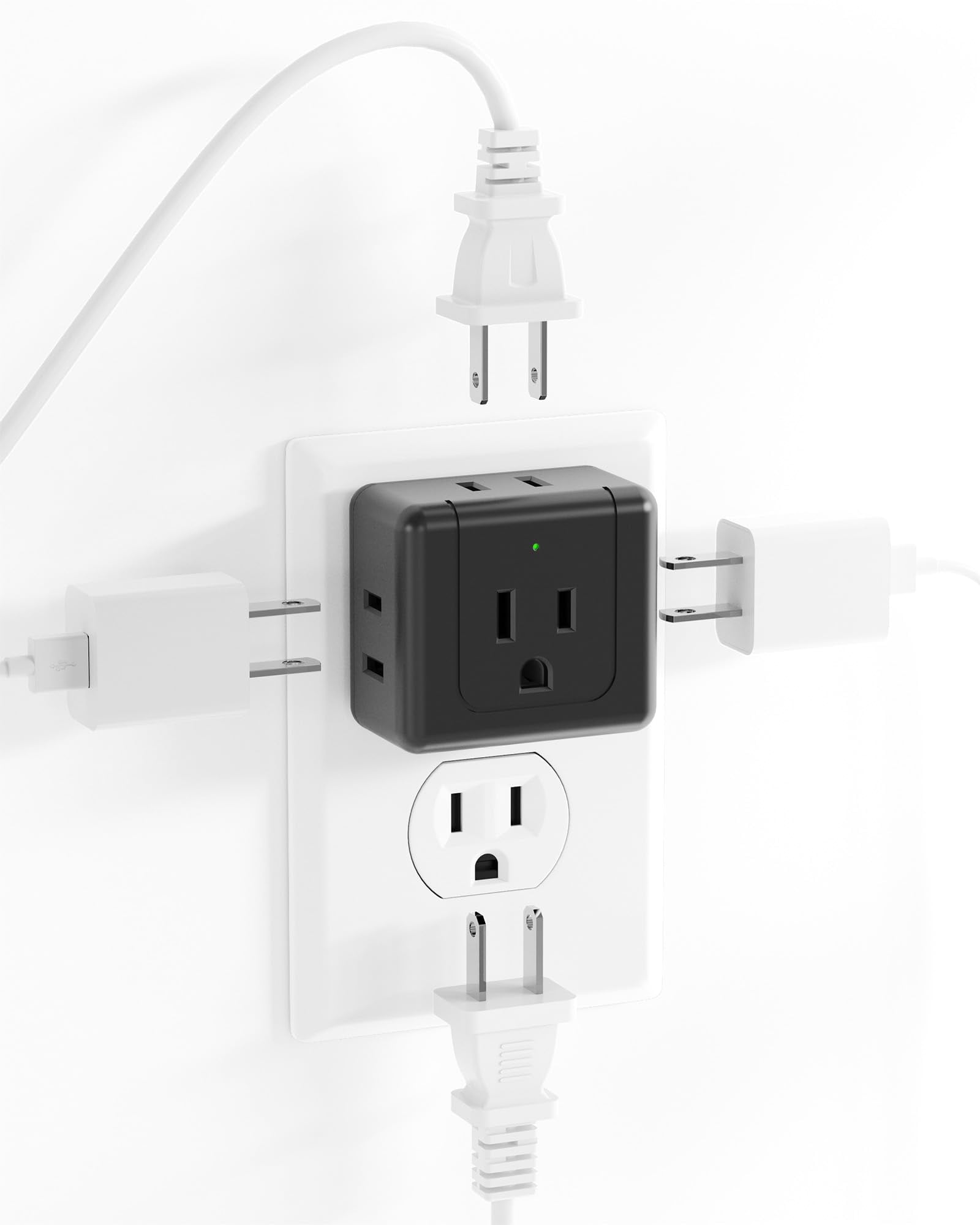 90 Degree 3 Prong Plug Adapter