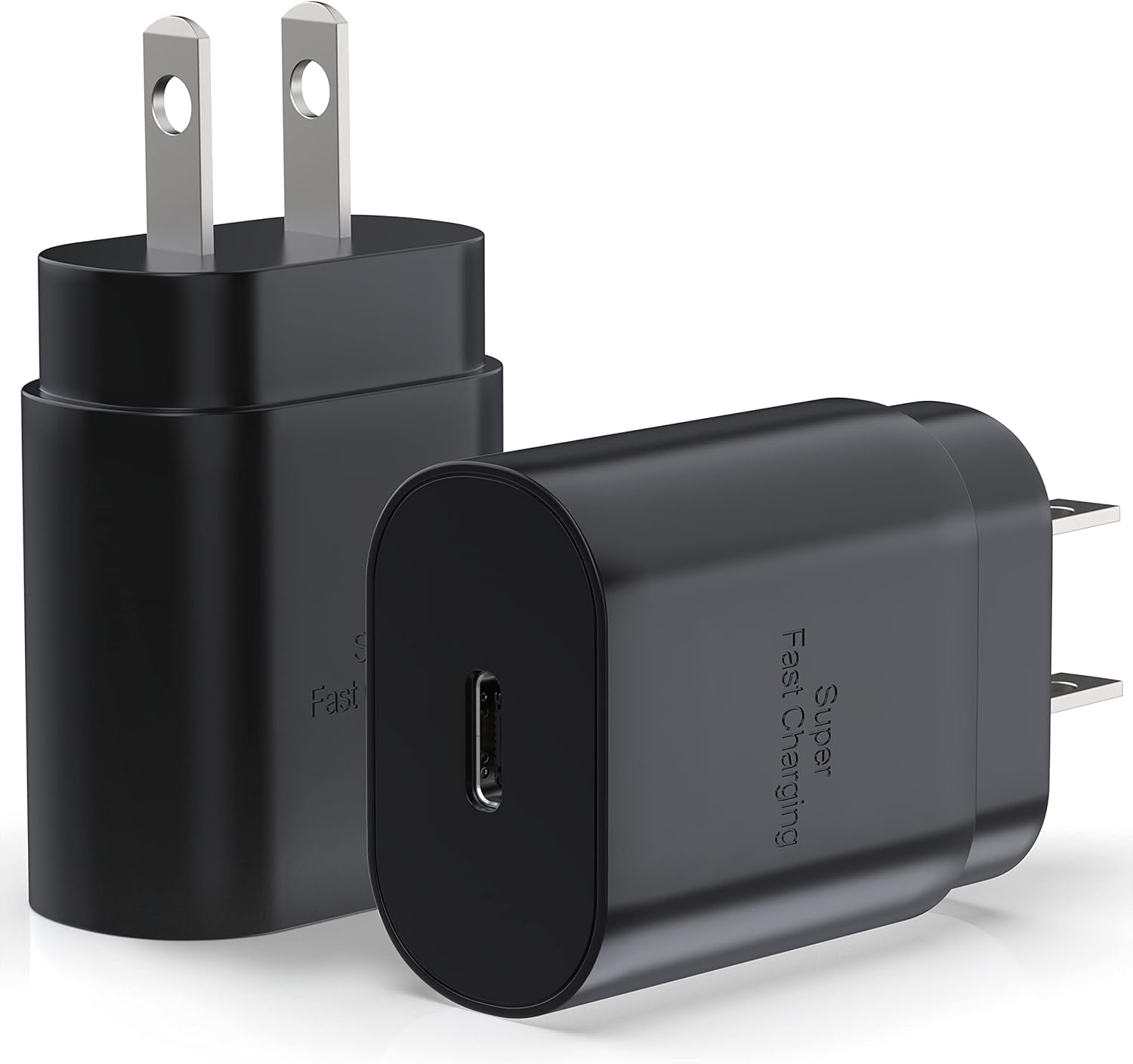 2 Pack Wall Plug Fast Charger 25W USB-C Fast Charging Wall Charger ...