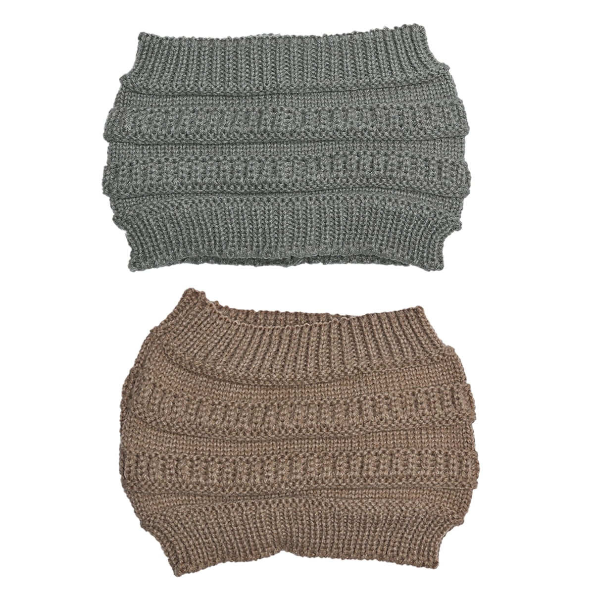 2 Pack Warm Winter Headbands Knitted Head Wraps Wide Crochet Stretchy ...