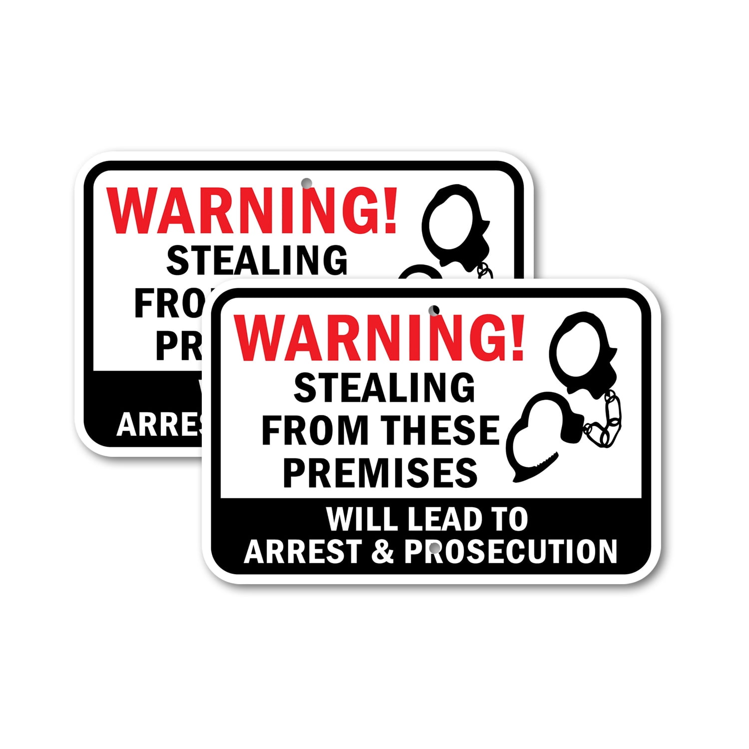 (2 Pack) Warning Stealing From These Premises Will Lead To Arrest ...