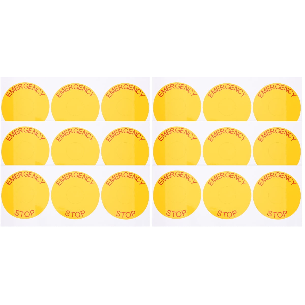 2 Pack Warning Sticker Emergency Stop Switch Danger Sign Stickers ...