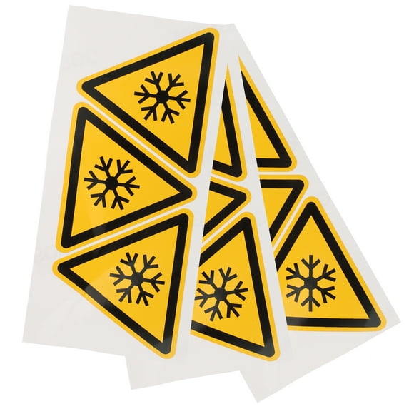 2 Pack Warning Stickers Fire Action Safety Reflector Yellow - Walmart.com