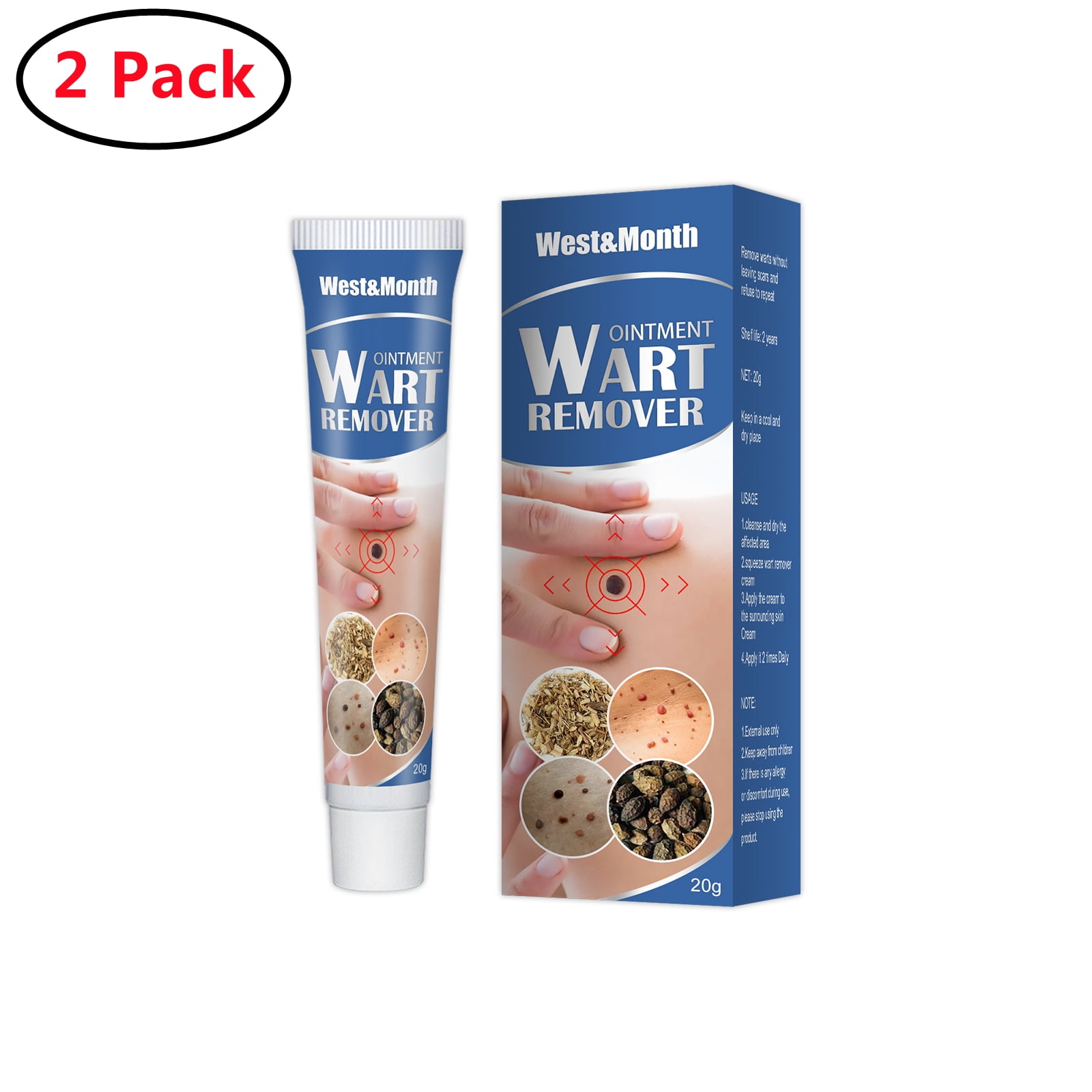 2 Pack Wart Remover Maximum Strength Genital Wart Treatment And Plantar Wart Removal For Men