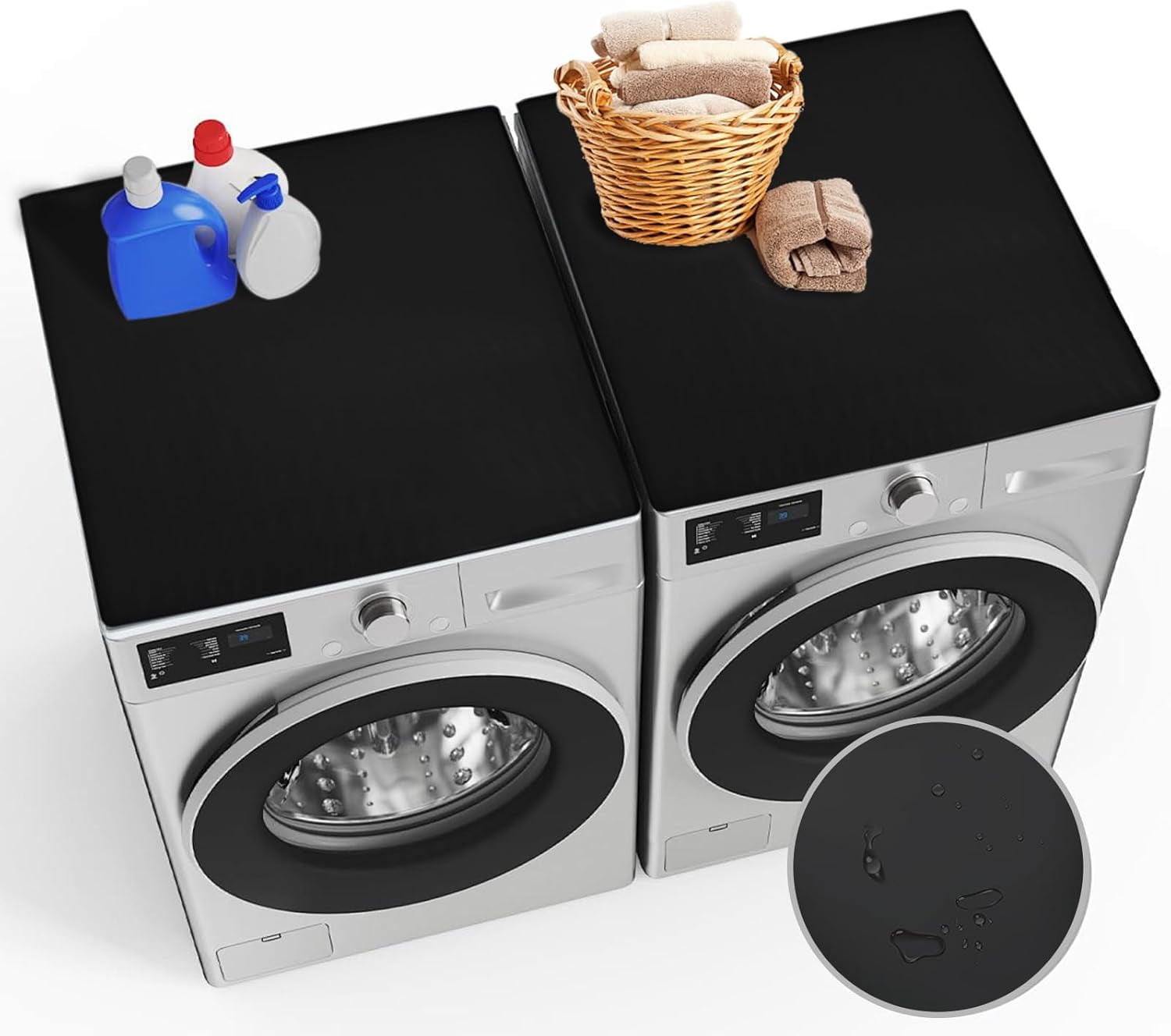 2 Pack Washer and Dryer Covers for the Top 25.6x23.6''Washer Dryer ...
