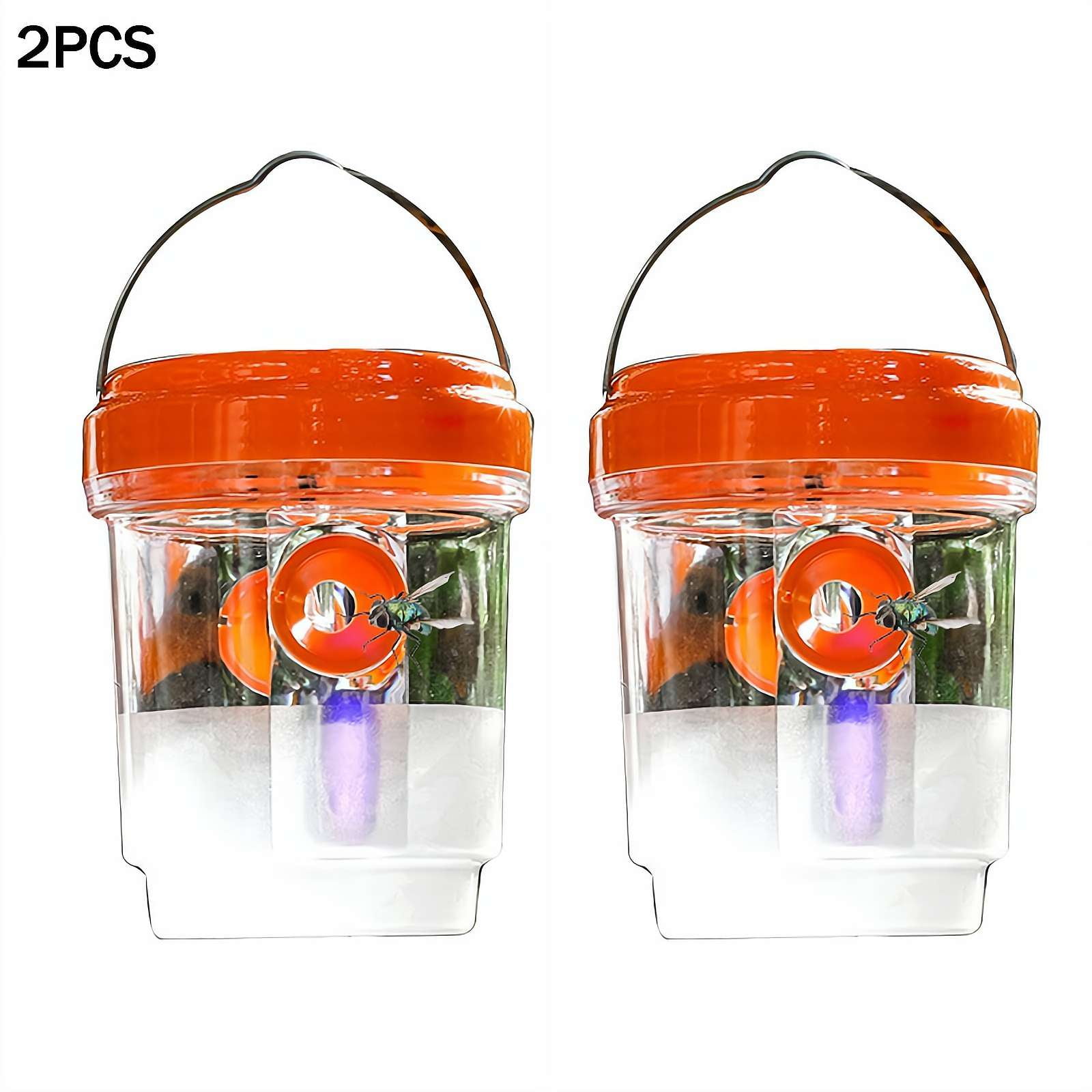 2 Pack Wasp Traps Outdoor Hanging, Red Jacket Trap,Carpenter Bee Traps ...