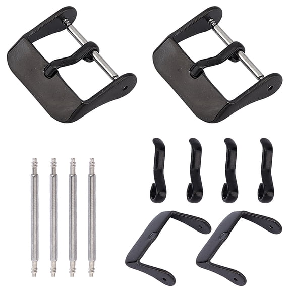 2 Pack Watch Band Replacement Buckle Watch Band Clasp Stainless Steel ...