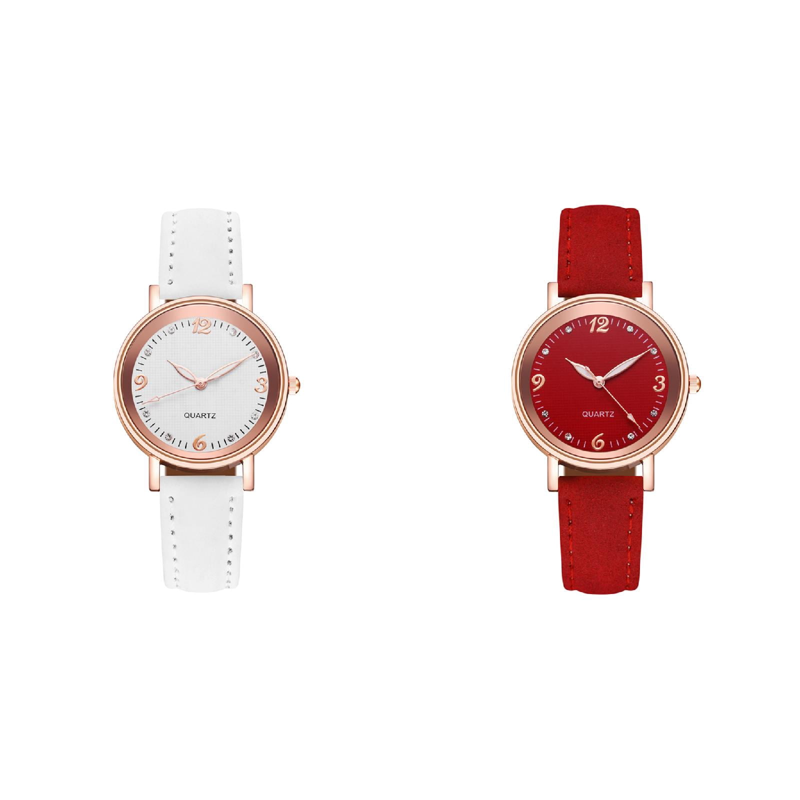 (2-Pack) Watch Stainless Watches Dial Simple Watch Casual Watch Quartz ...