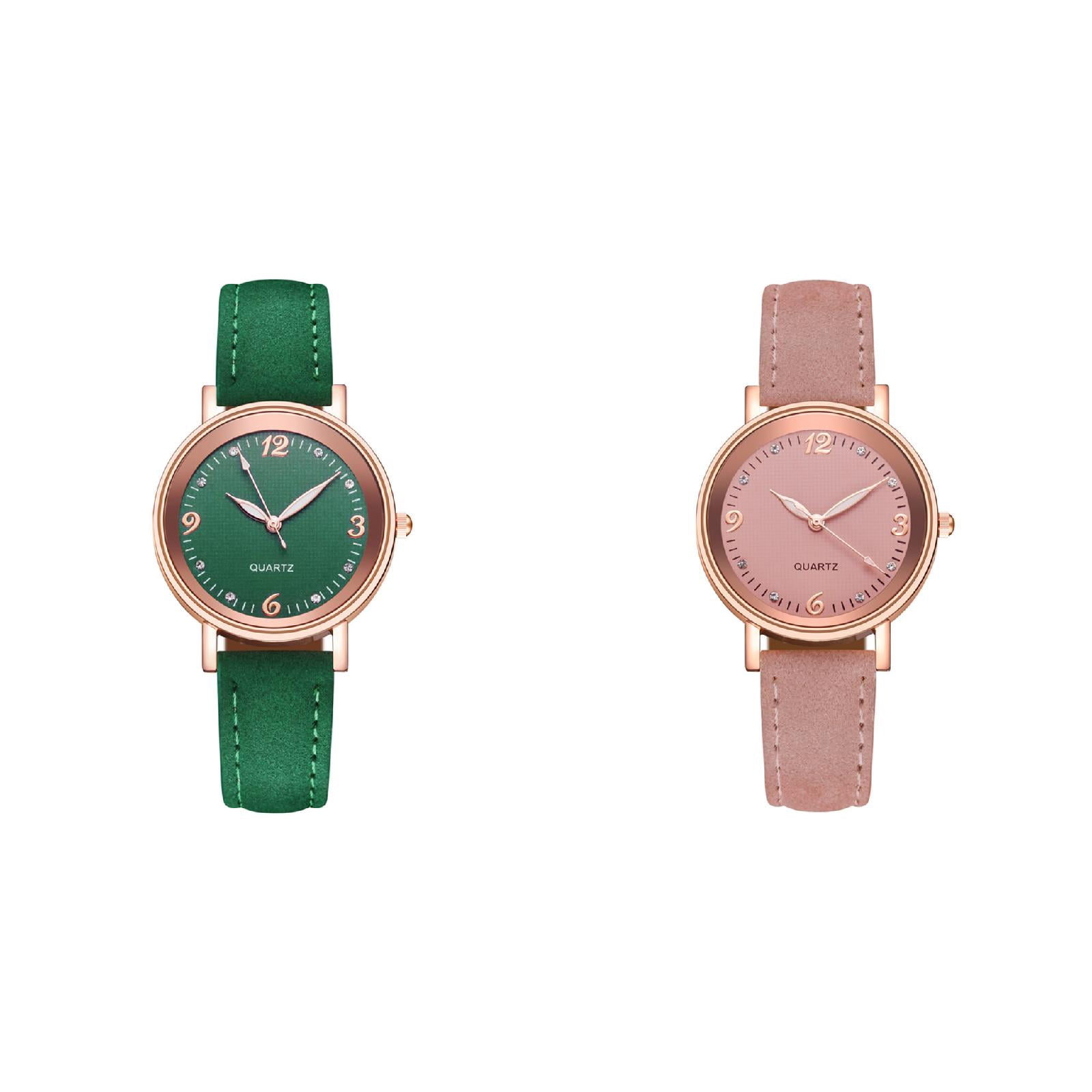 (2-Pack) Watch Stainless Watches Dial Watch Big Numbers Casual Watch ...