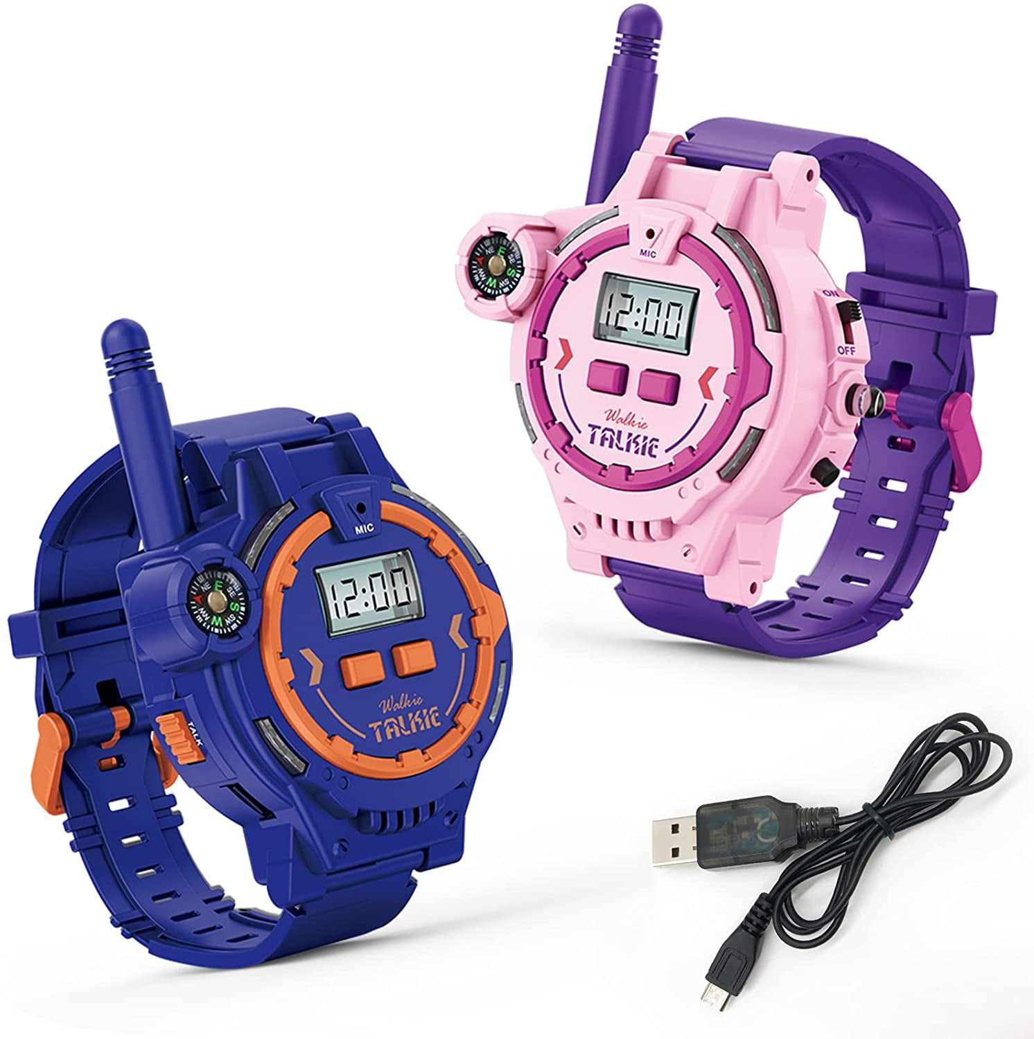 Customer reviews for 2 Pack Watch Walkie Talkie for Kids, Two-Way Radio ...