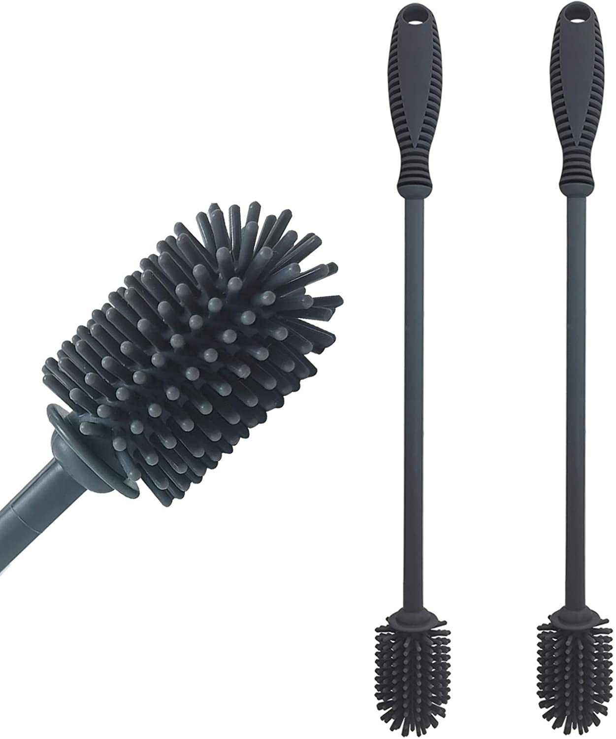 2 Pack Water Bottle Scrubber Brush Silicone Cleaning Brush for Cup ...