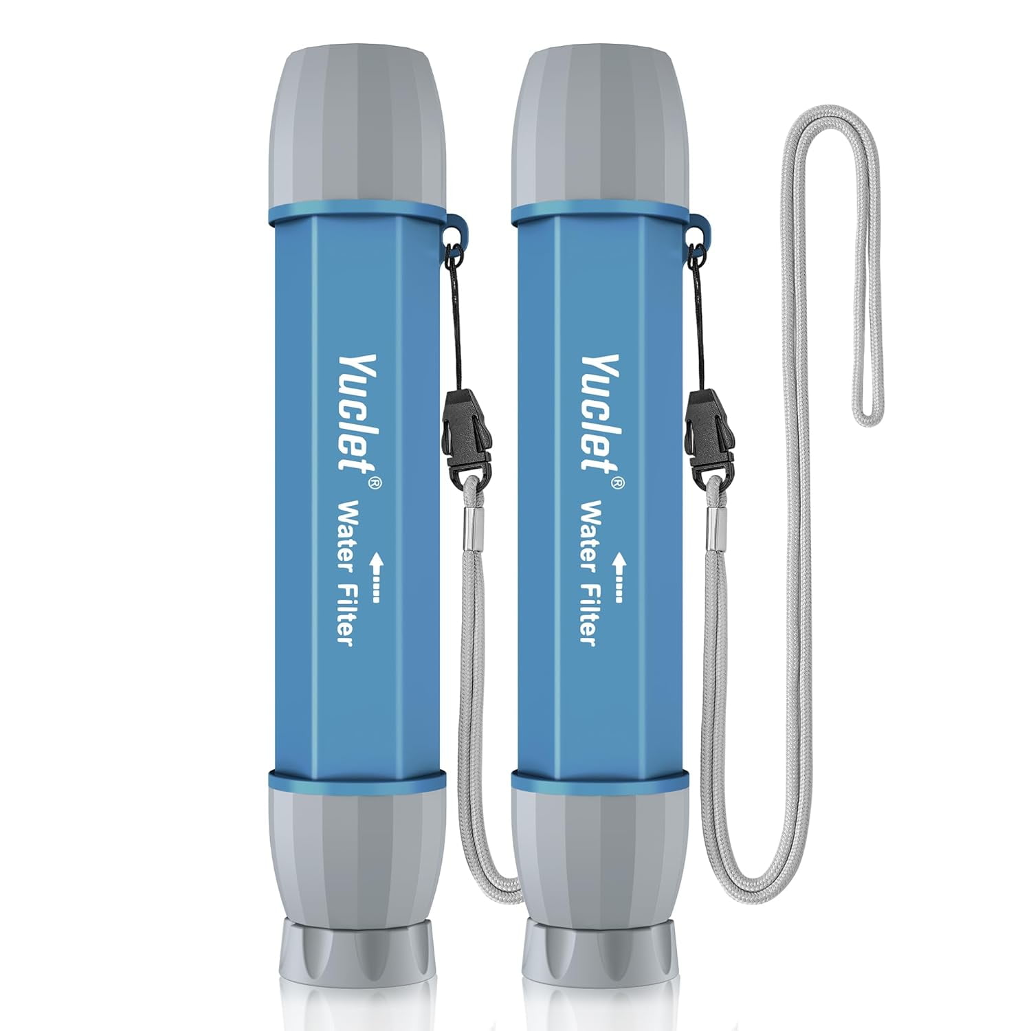 2 Pack Water Filter Straw for Drinking Survival, Personal Straws for ...