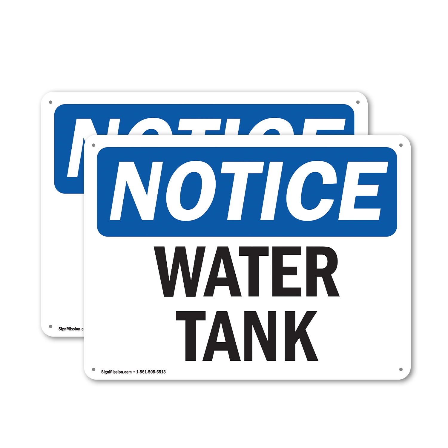 (2 Pack) Water Tank OSHA Notice Sign 10 Inch X 7 Inch Indoor / Outdoor ...