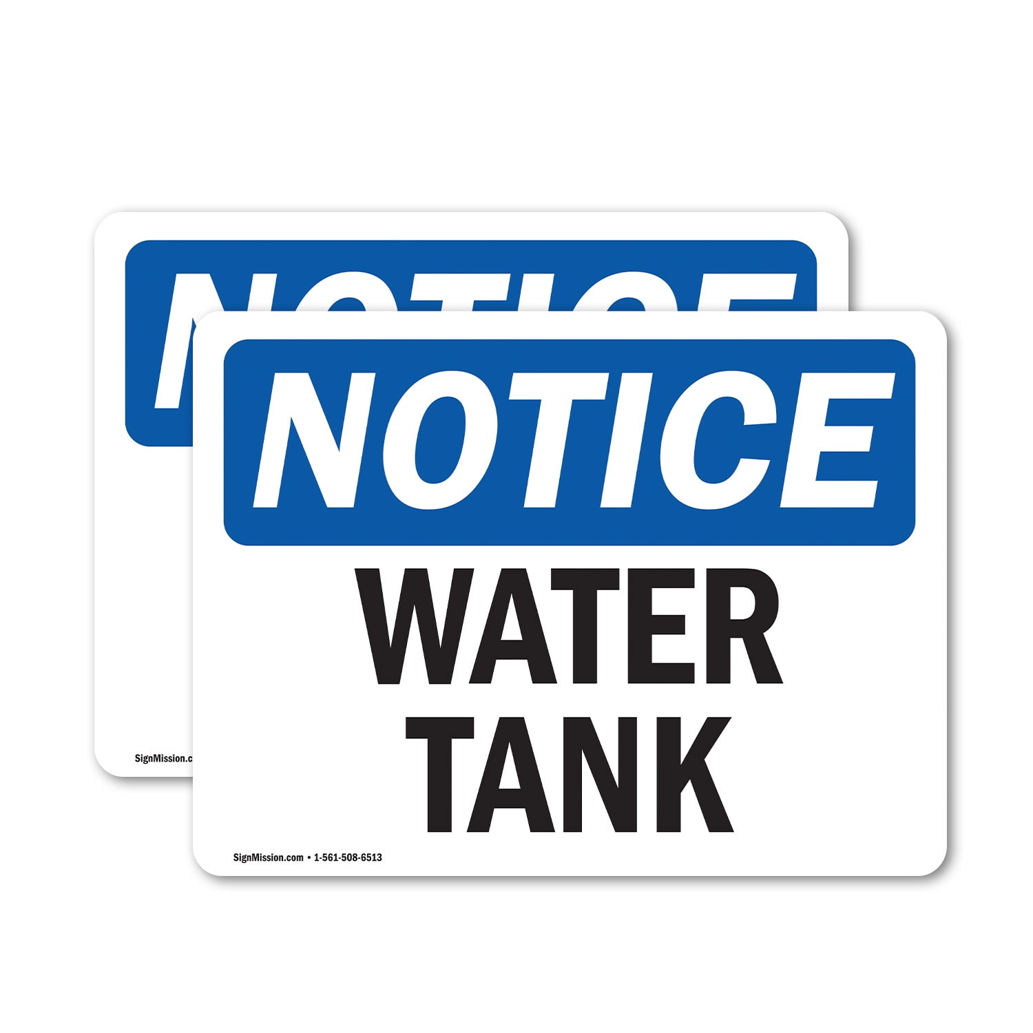 (2 Pack) Water Tank OSHA Notice Sign 14 Inch X 10 Inch Vinyl Label ...