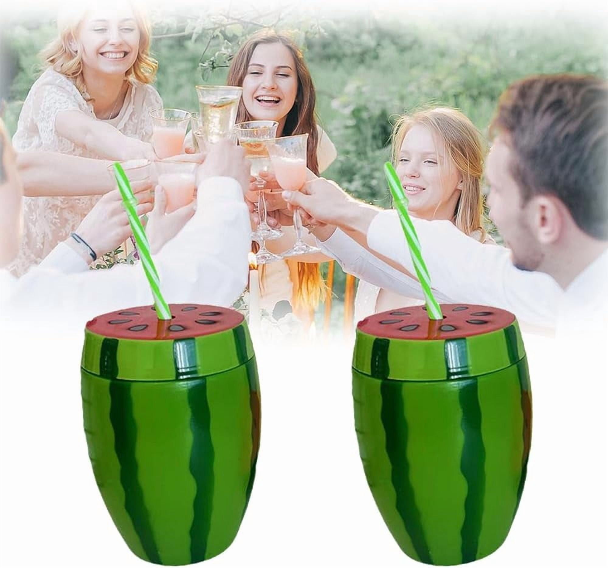 2 Pack Watermelon Cup with Straw and Lid, Novelty Party Cups for Kids ...