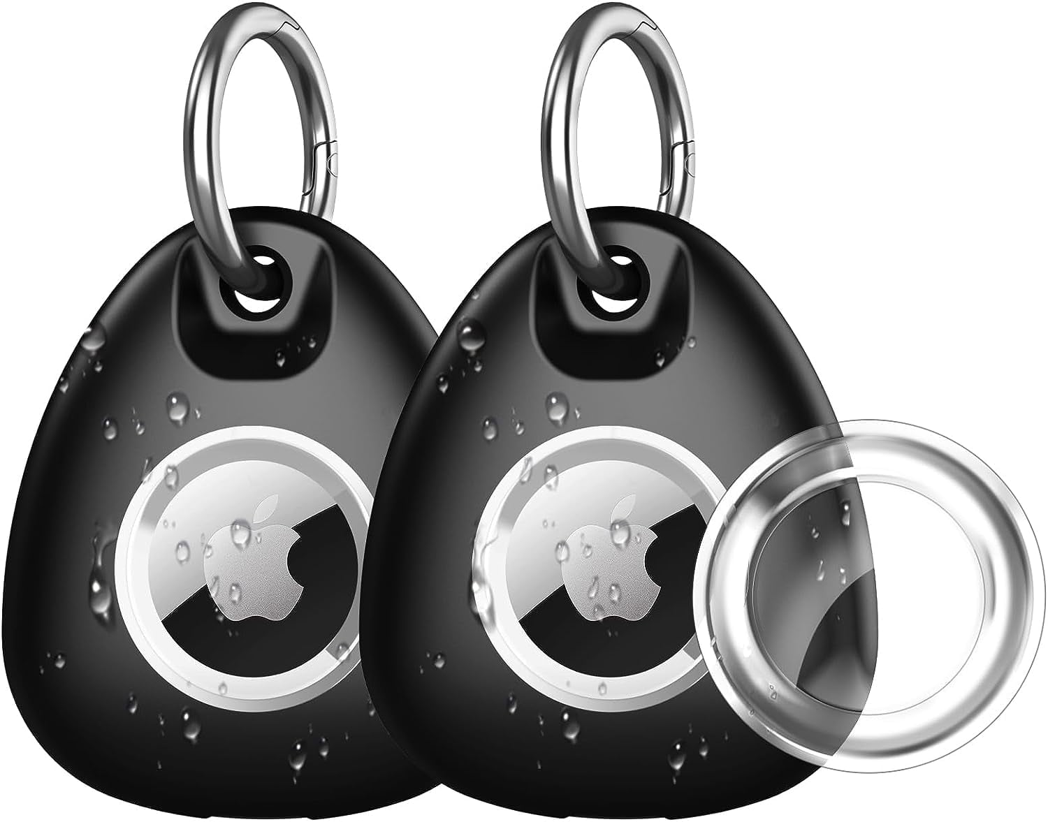 2 Pack Waterproof Air Tag Keychain Case for Apple Airtags Holder,Full ...