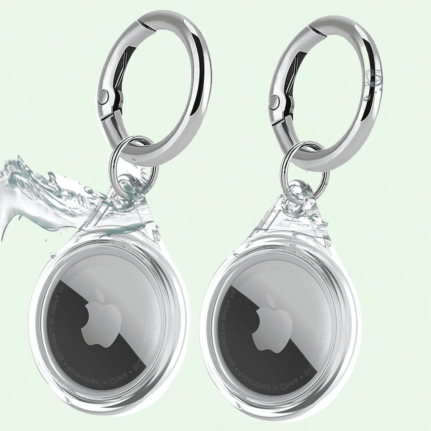 2 Pack Waterproof Air Tag Keychain Holder for Apple AirTag, Full Body ...