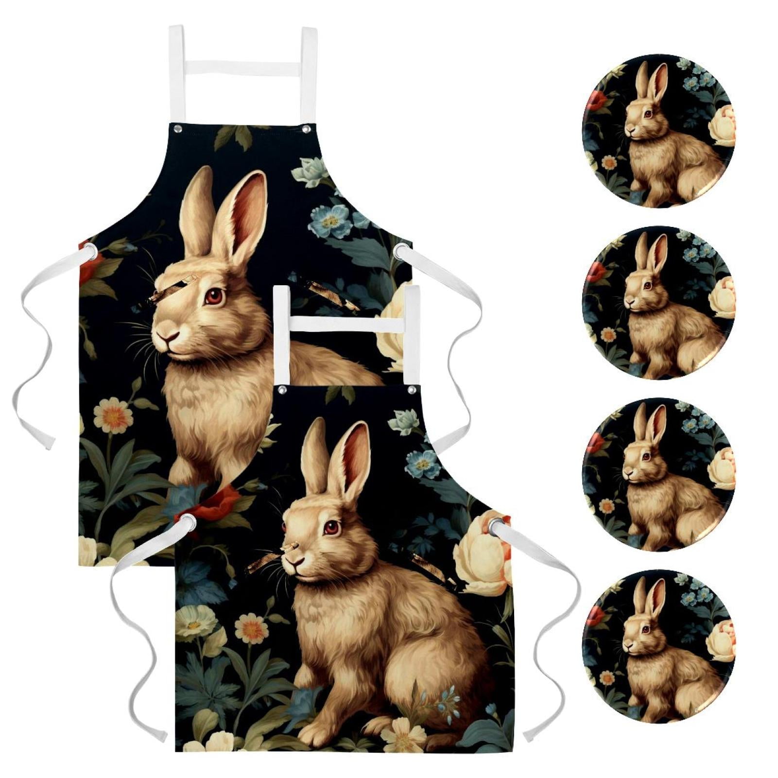 2 Pack Waterproof Apron Dress with Pockets and Badge Button Pin Set ...