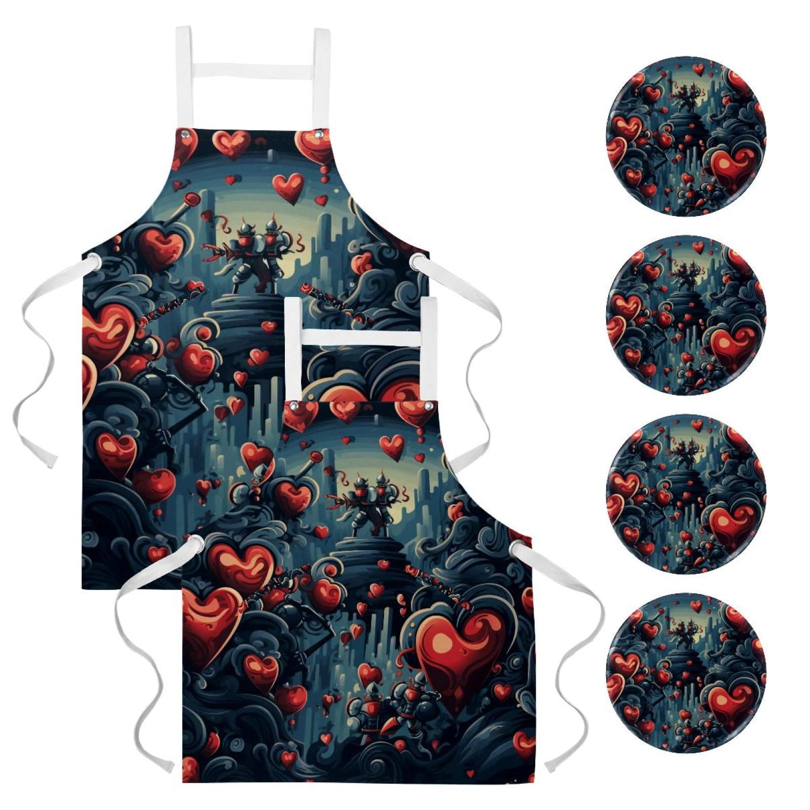 2 Pack Waterproof Apron Dress with Pockets and Badge Pin - Walmart.com