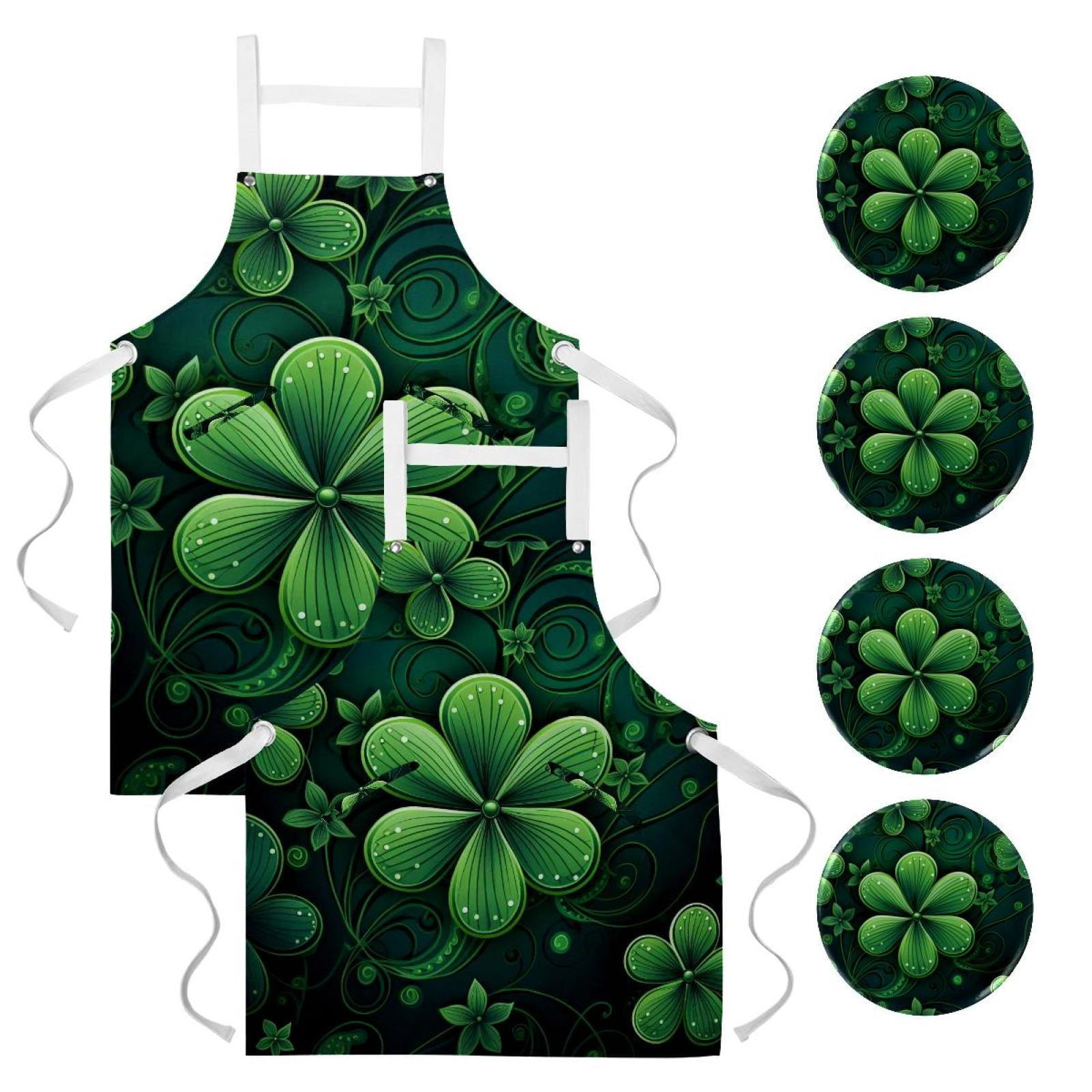 2 Pack Waterproof Apron Dress with Pockets and Badge Pin - Walmart.com