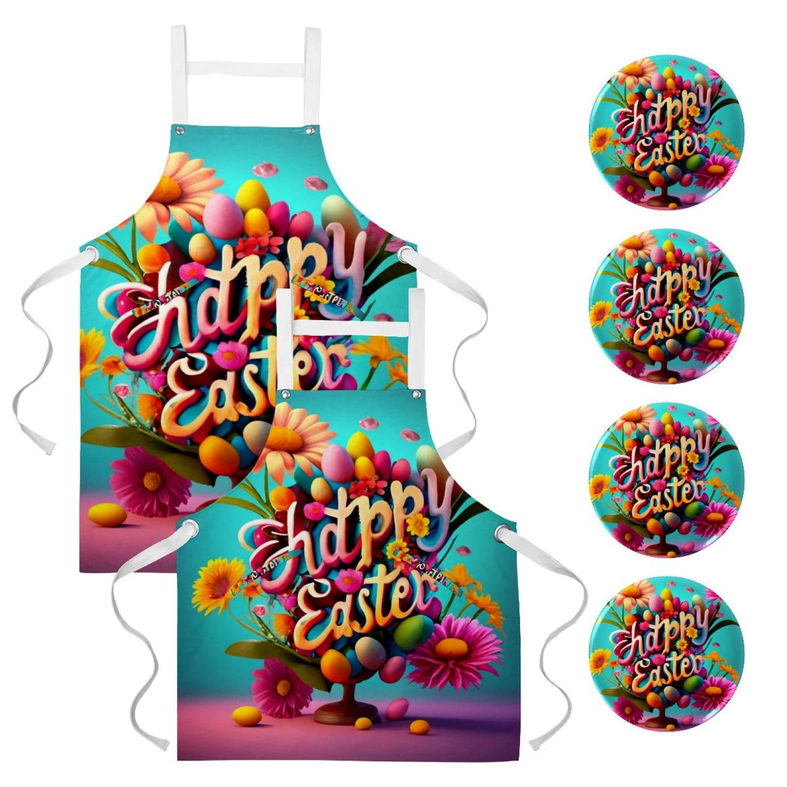 2 Pack Waterproof Apron Women with Pockets and Badge - Photo Buttons ...