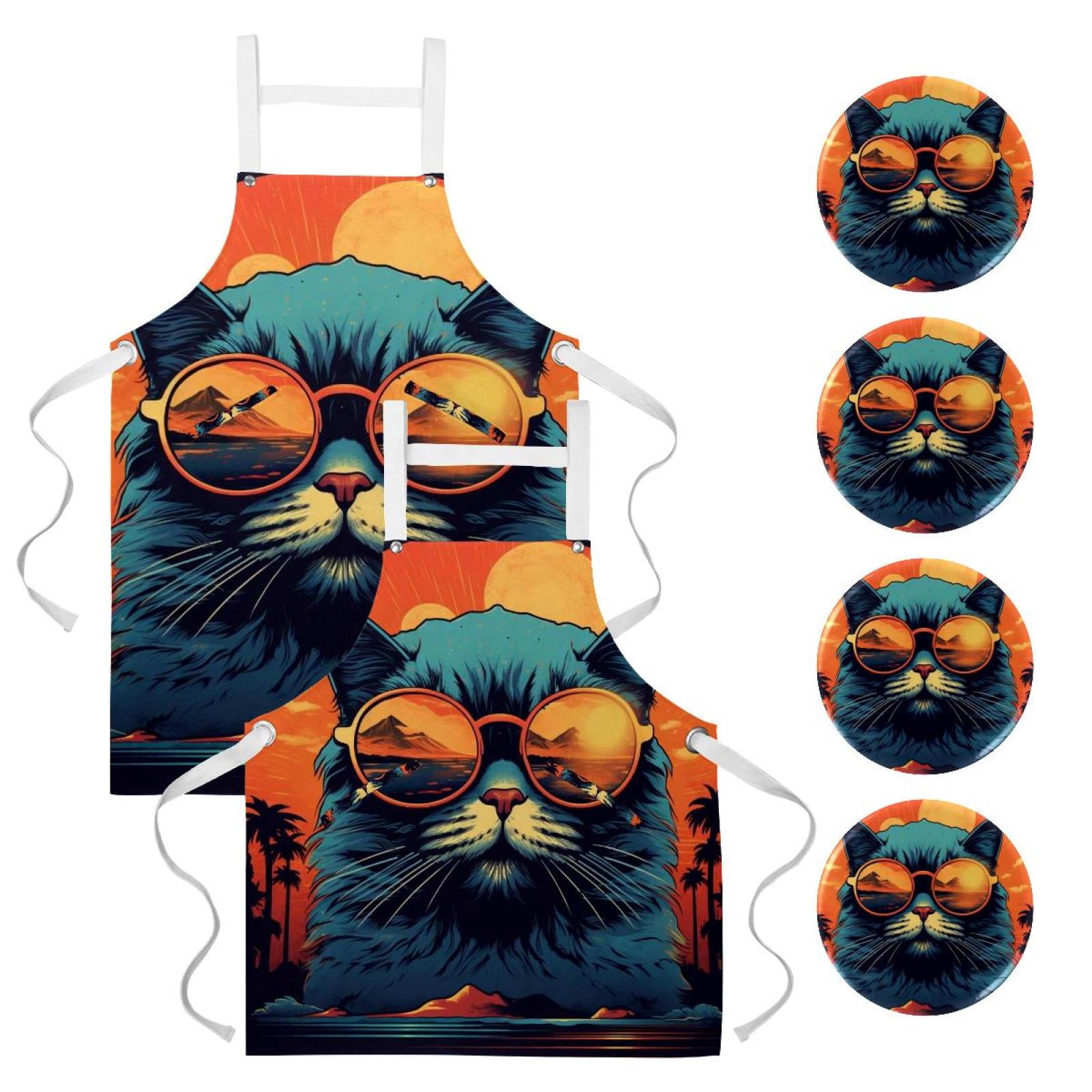 2 Pack Waterproof Apron with Pockets and Badge - Men's Apron and Photo ...