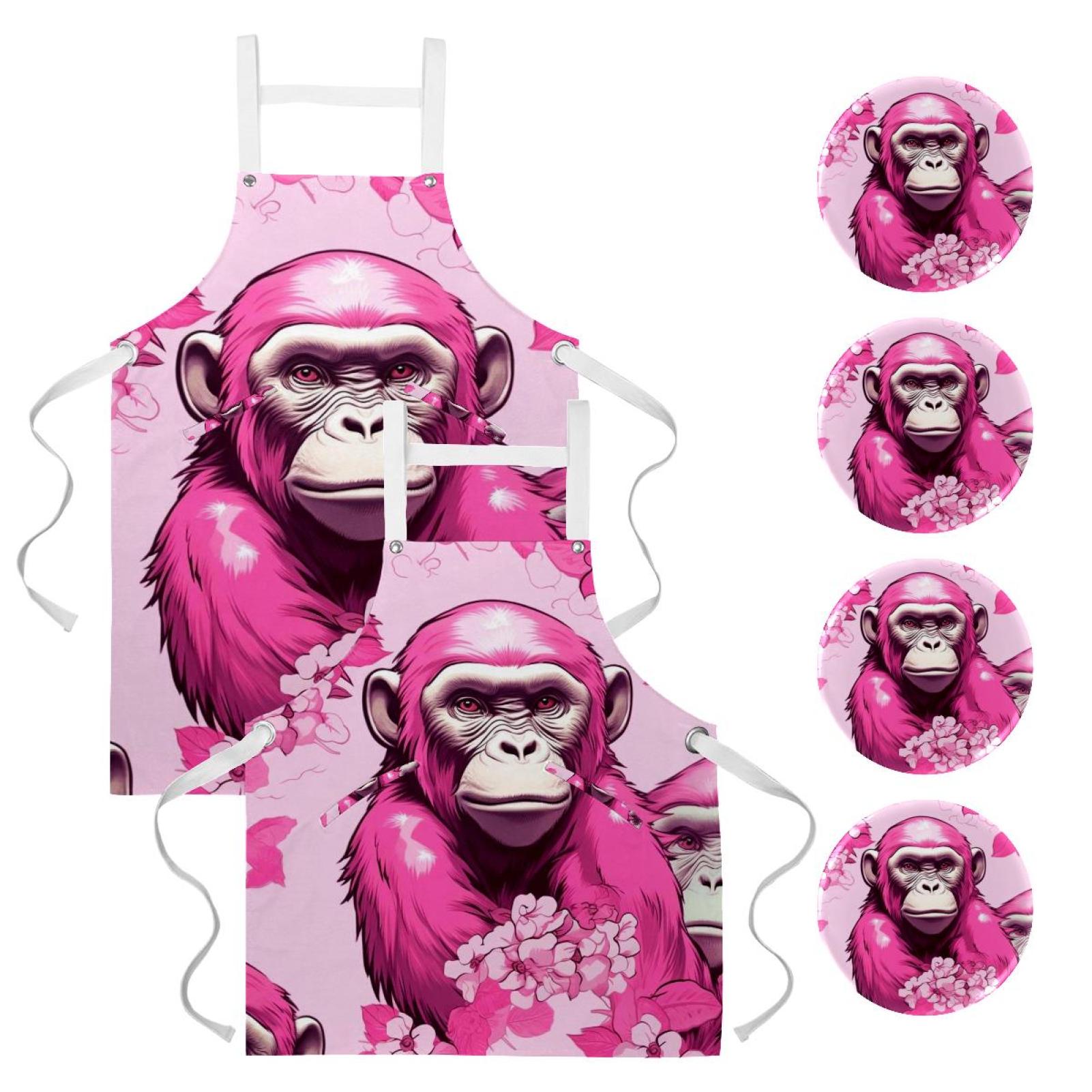 2 Pack Waterproof Apron with Pockets and Badge Pins/Button Set, Men's ...