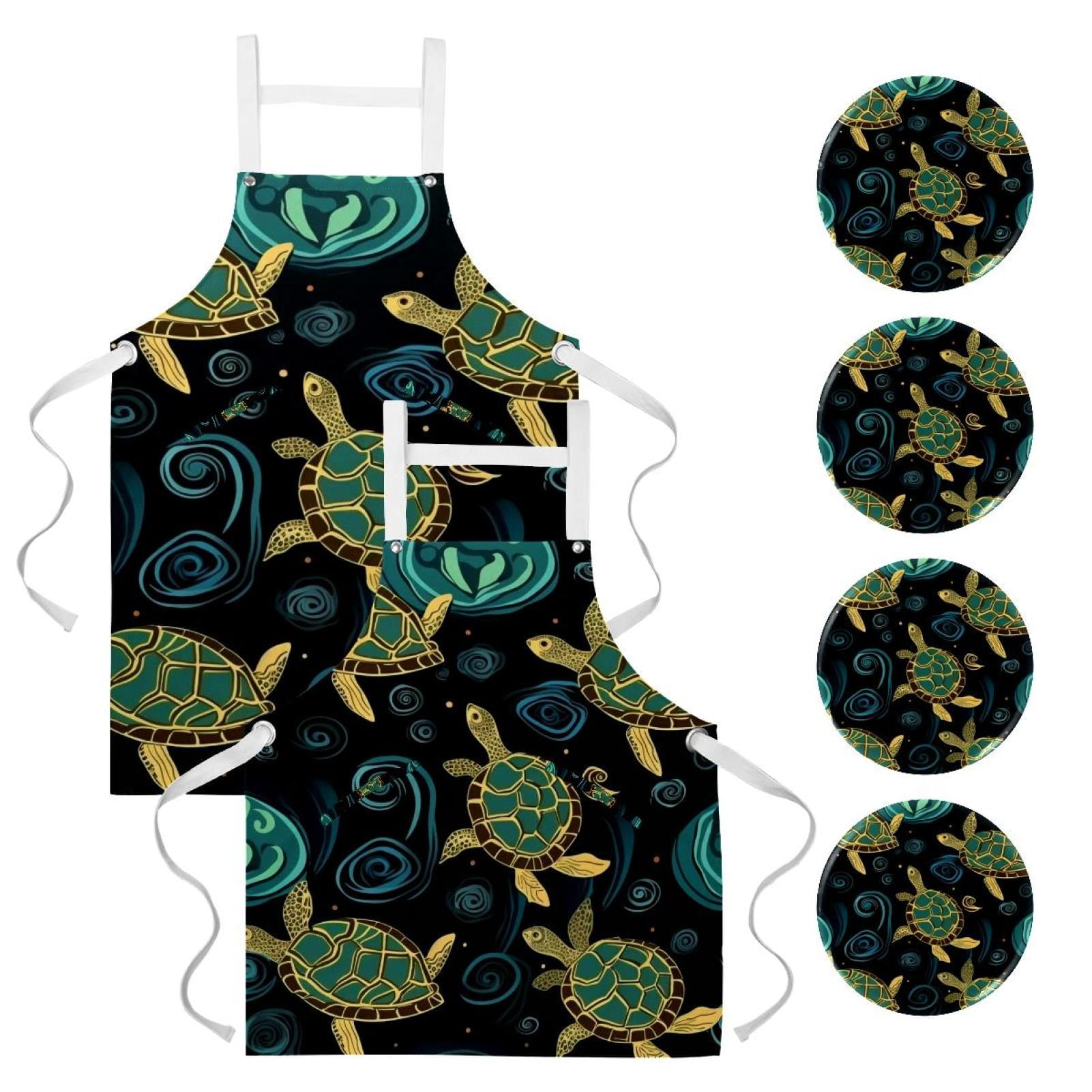 2 Pack Waterproof Aprons with Pockets and Badge Button - Walmart.com