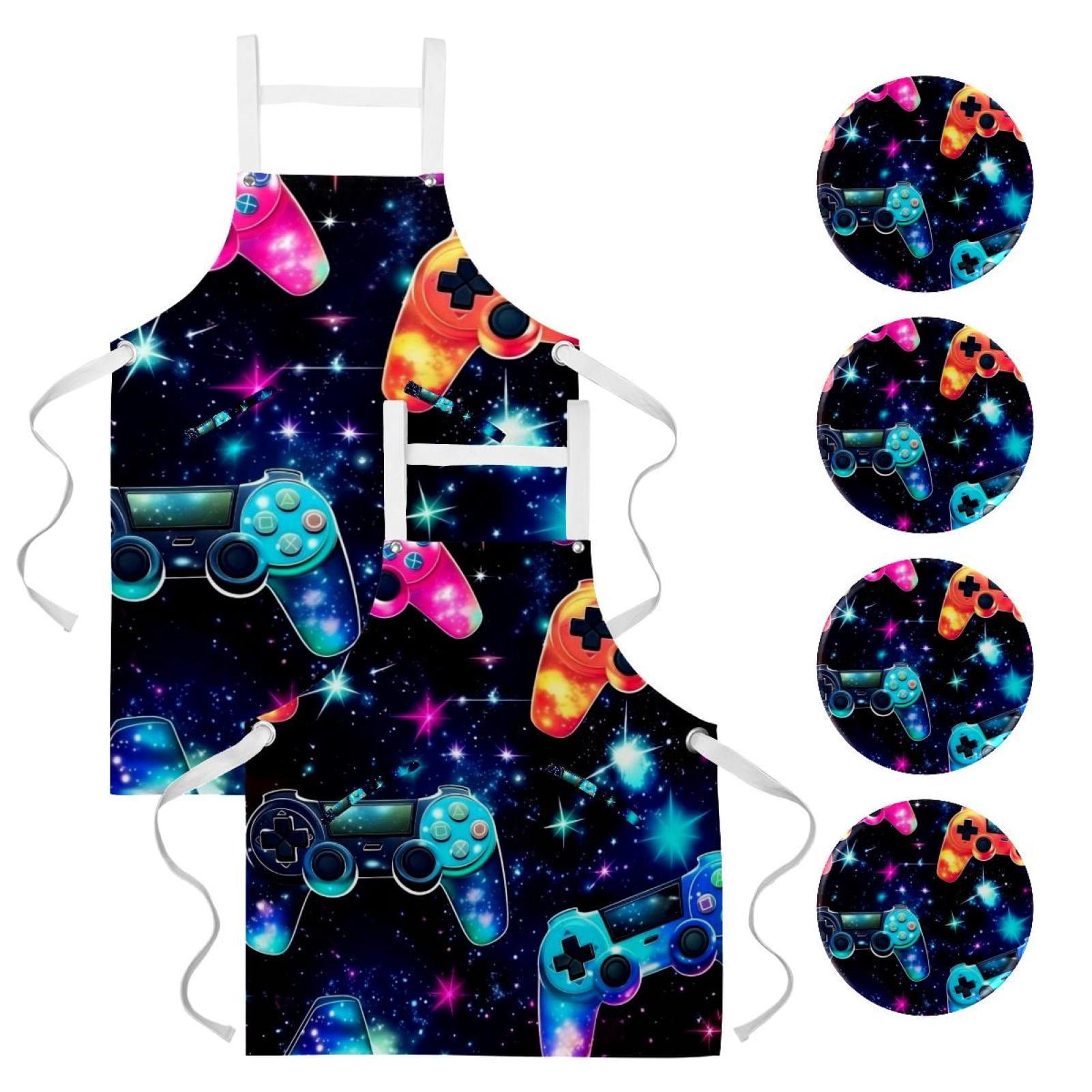 2 Pack Waterproof Aprons with Pockets and Badge Button - Walmart.com
