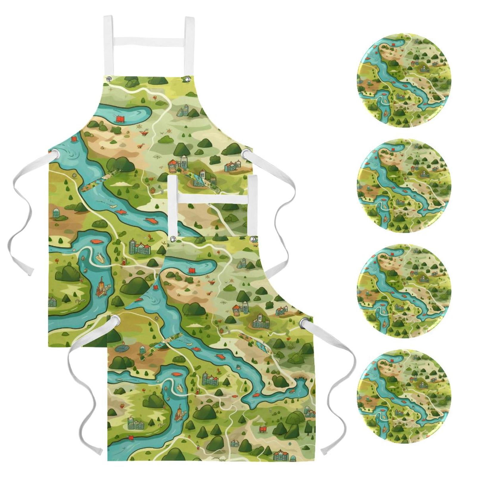 2 Pack Waterproof Art Apron with Pockets and Badge - Ideal for Pins ...