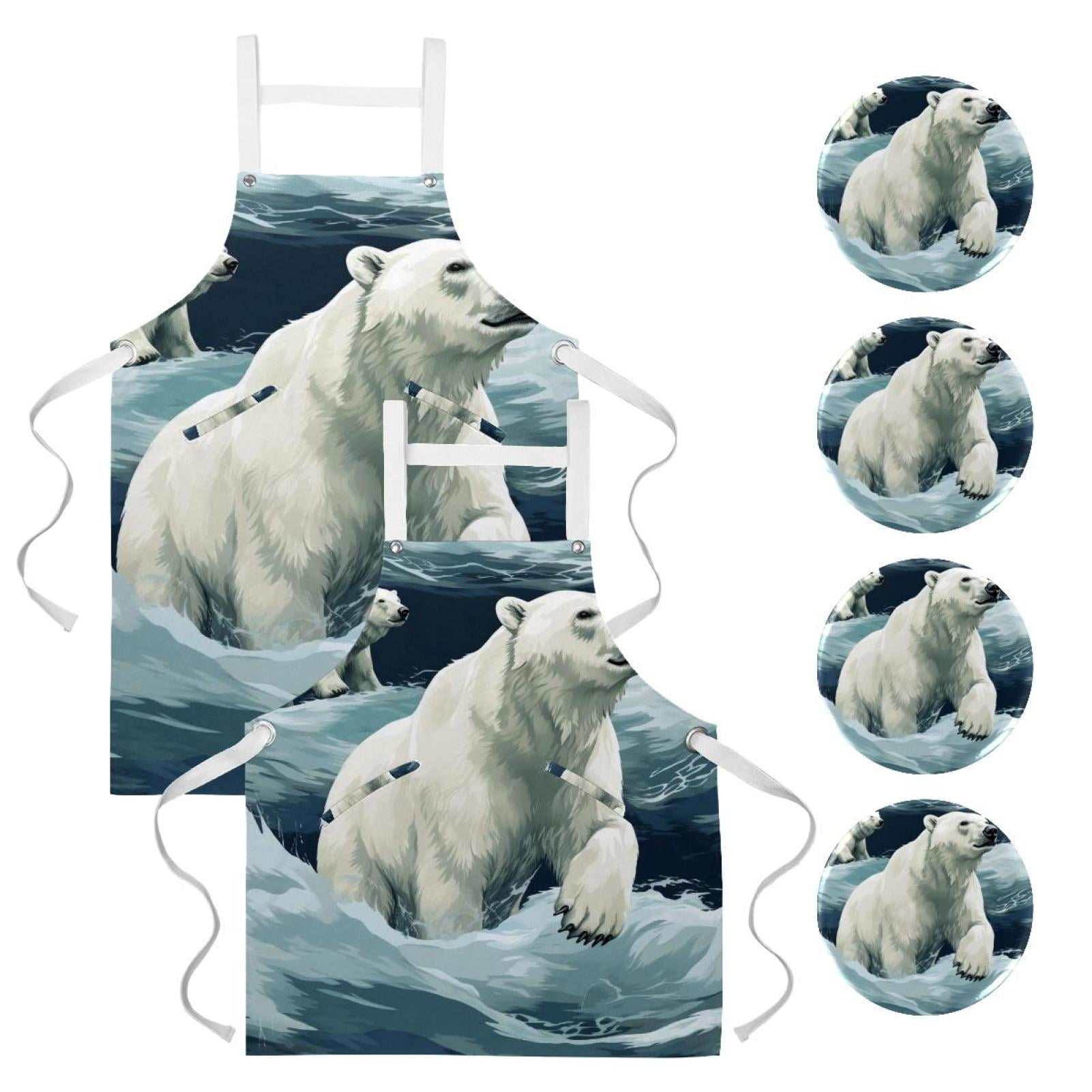 2 Pack Waterproof Art Apron with Pockets and Badge - Includes Button ...