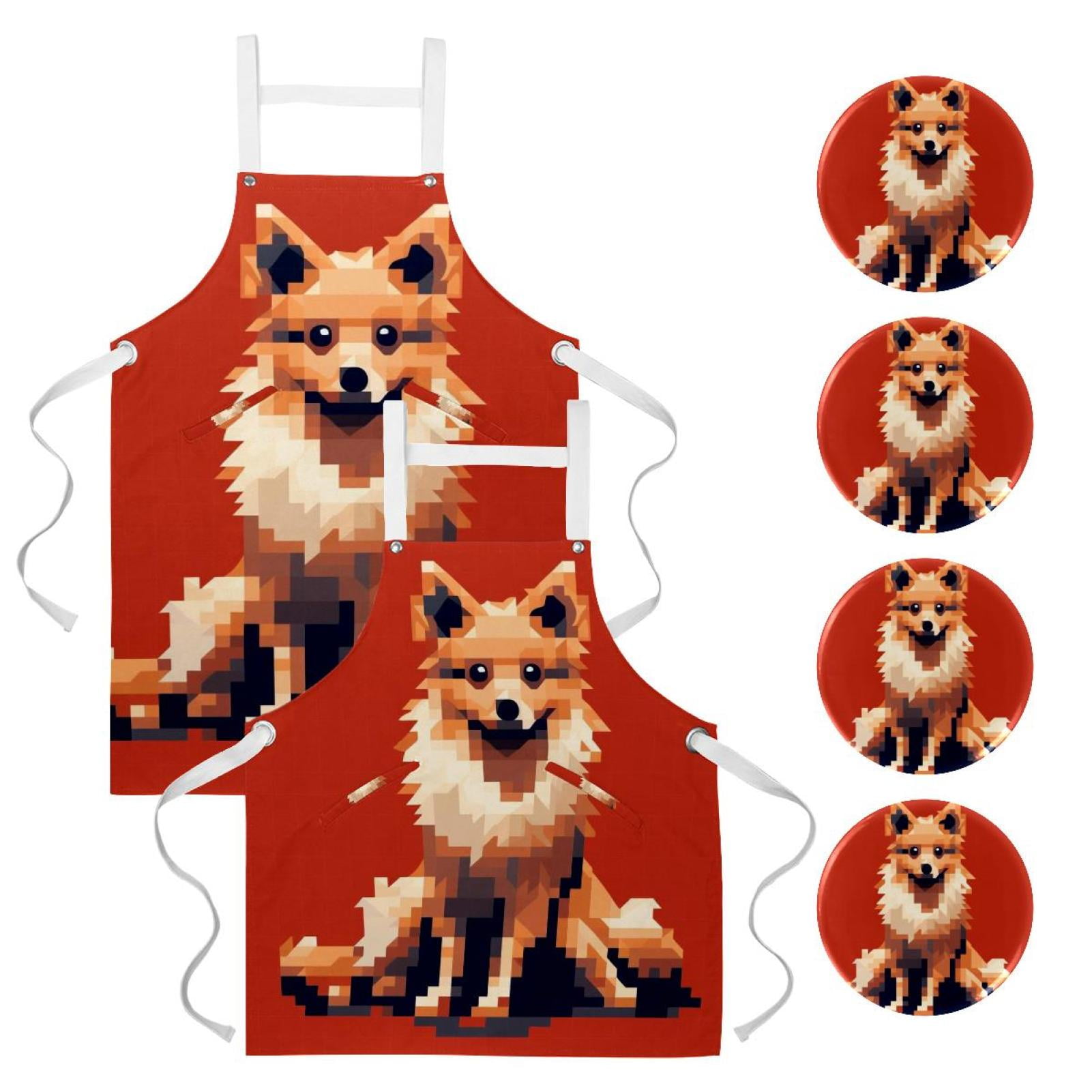 2 Pack Waterproof Art Apron with Pockets and Badge - Includes Button ...