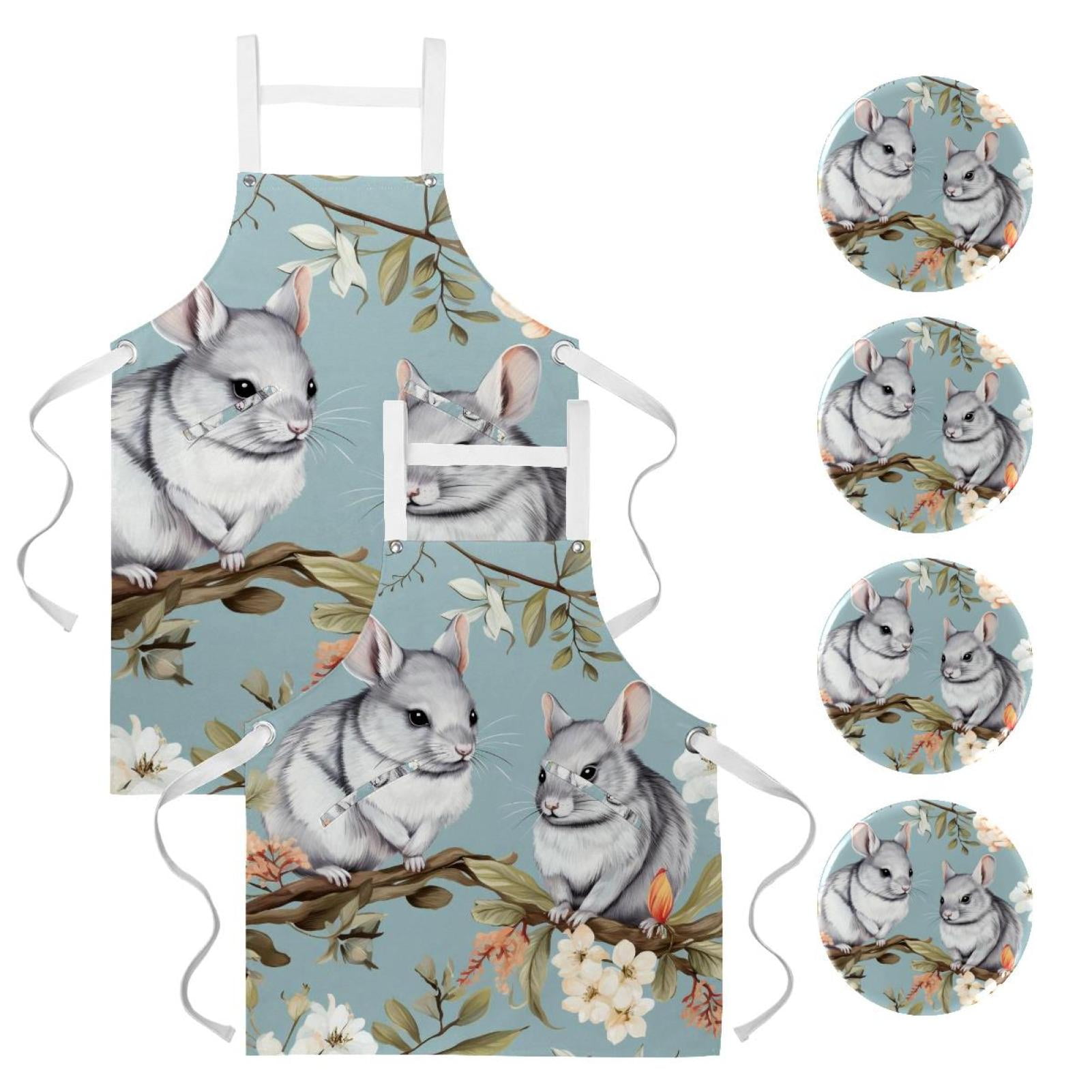 2 Pack Waterproof Art Apron with Pockets and Badge - Includes Button ...