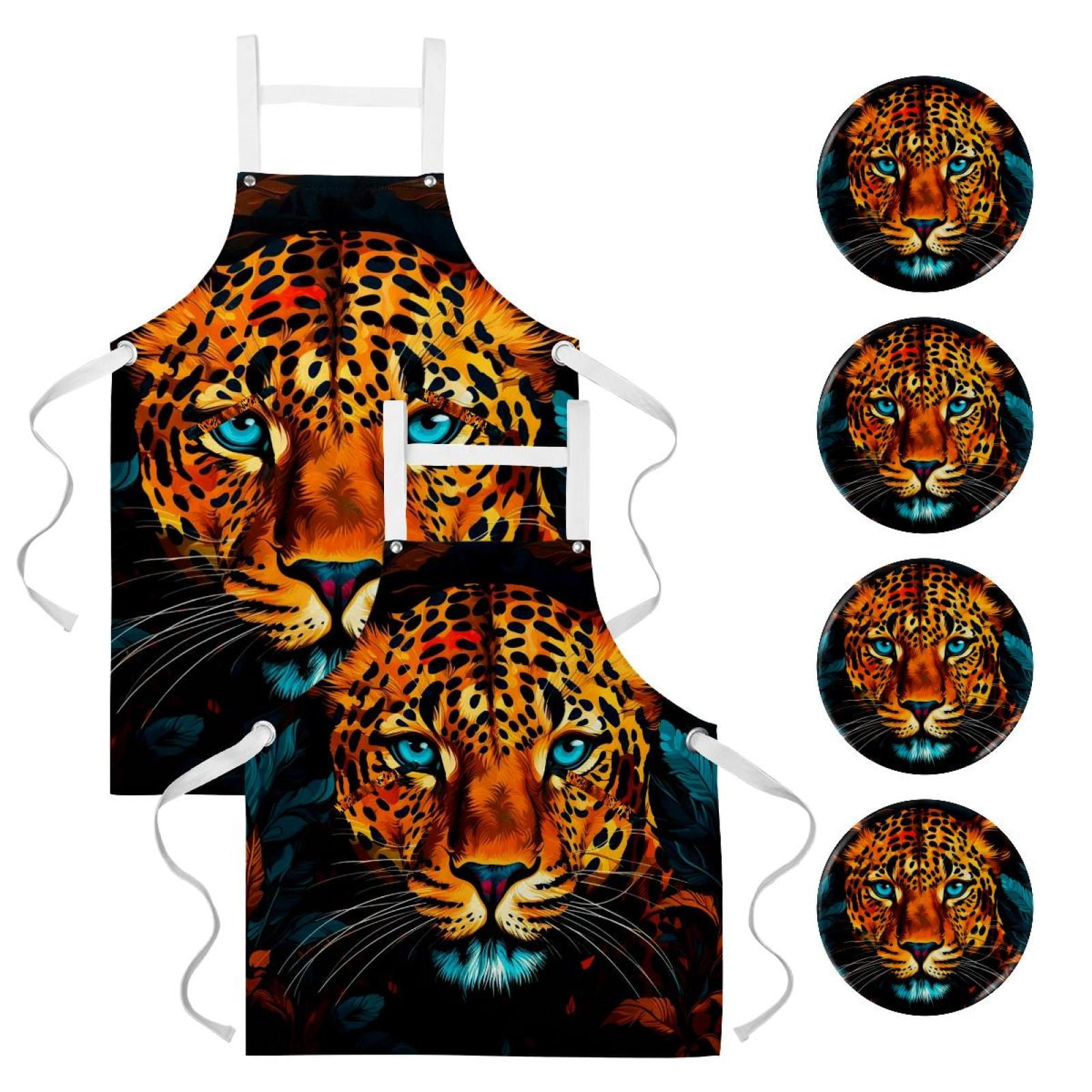 2 Pack Waterproof Art Aprons with Pockets and Badge Button Set and ...