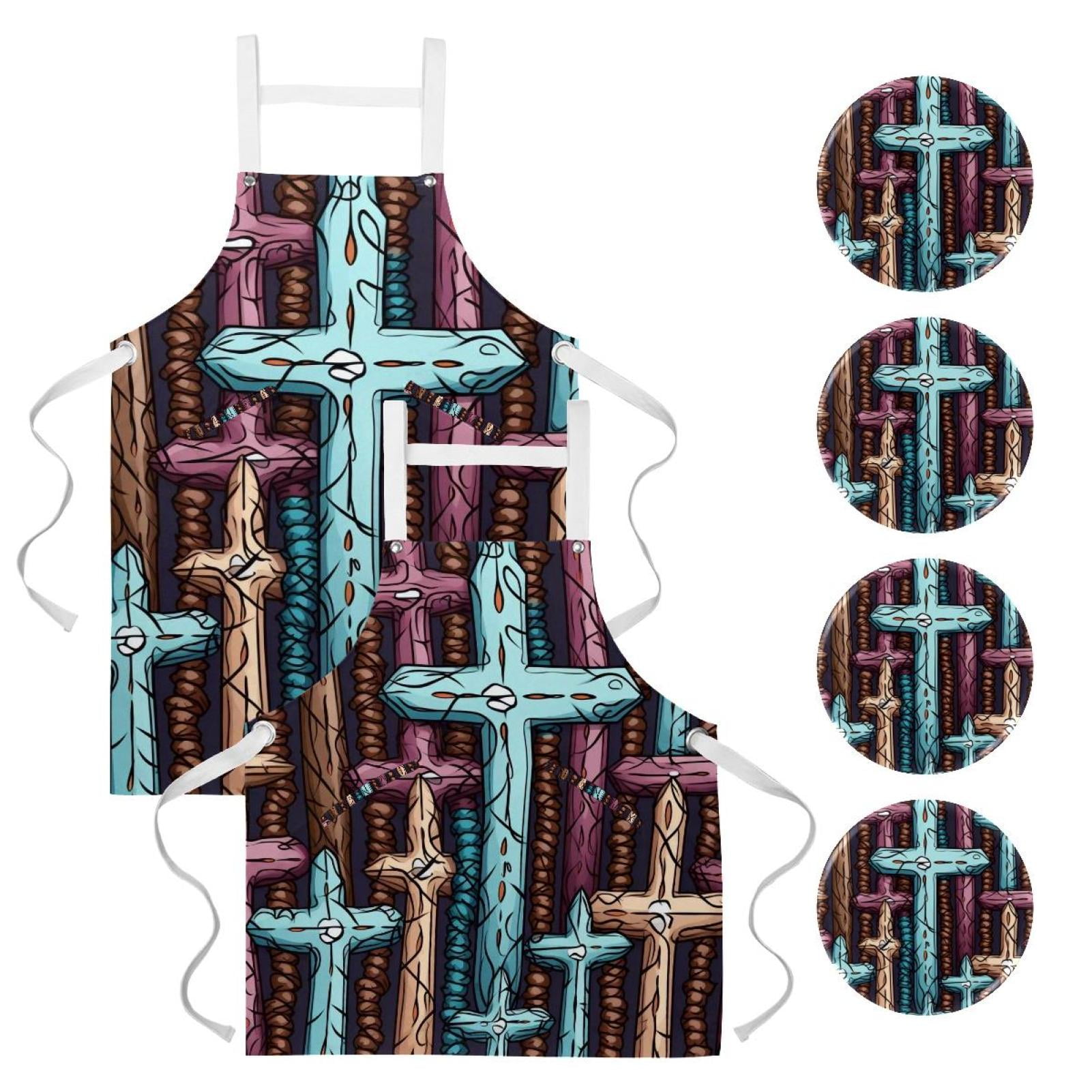 2 Pack Waterproof Badge Pins with Pockets and Badge Set - Kitchen Apron ...