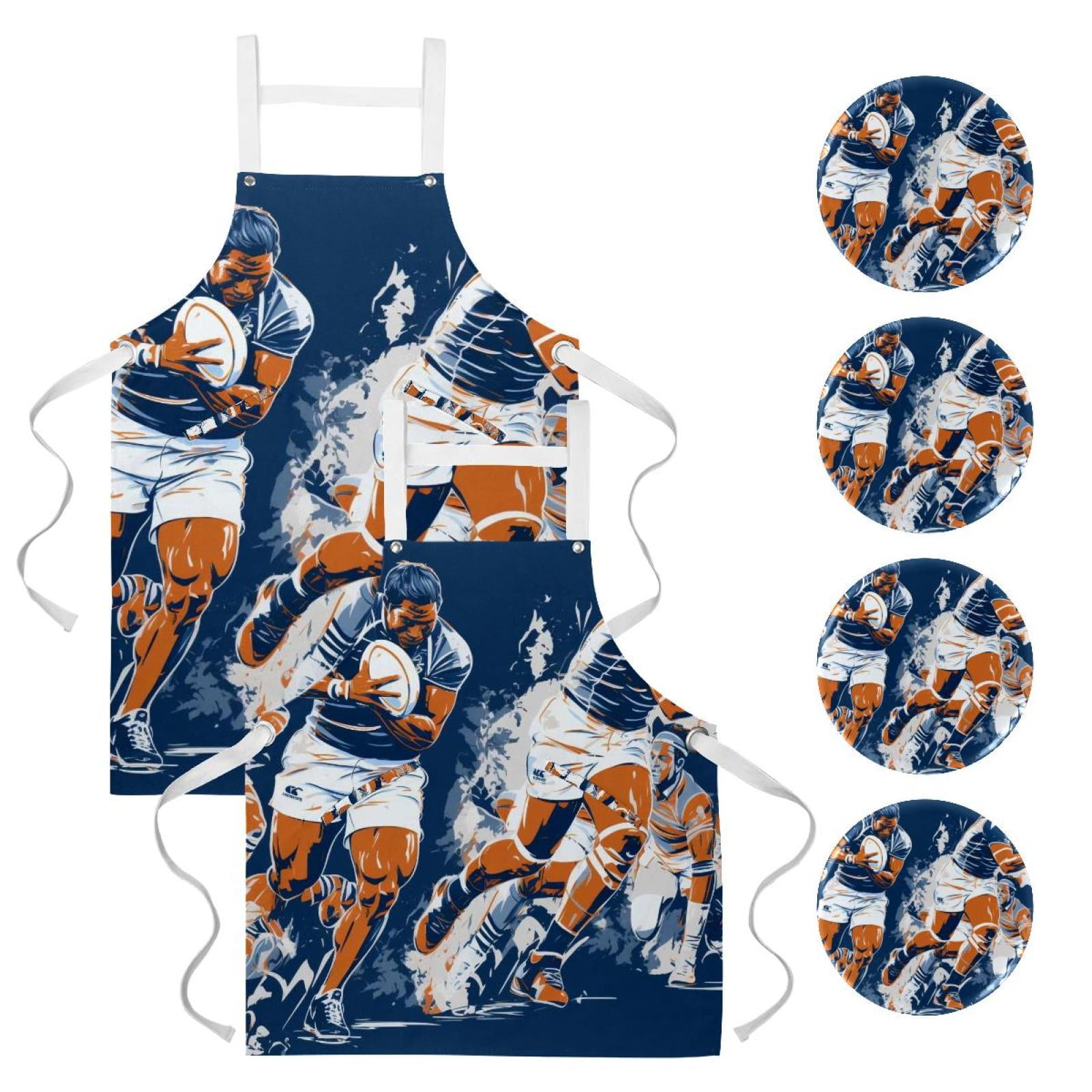 2 Pack Waterproof Button Art Apron with Pockets and Badge - Walmart.com