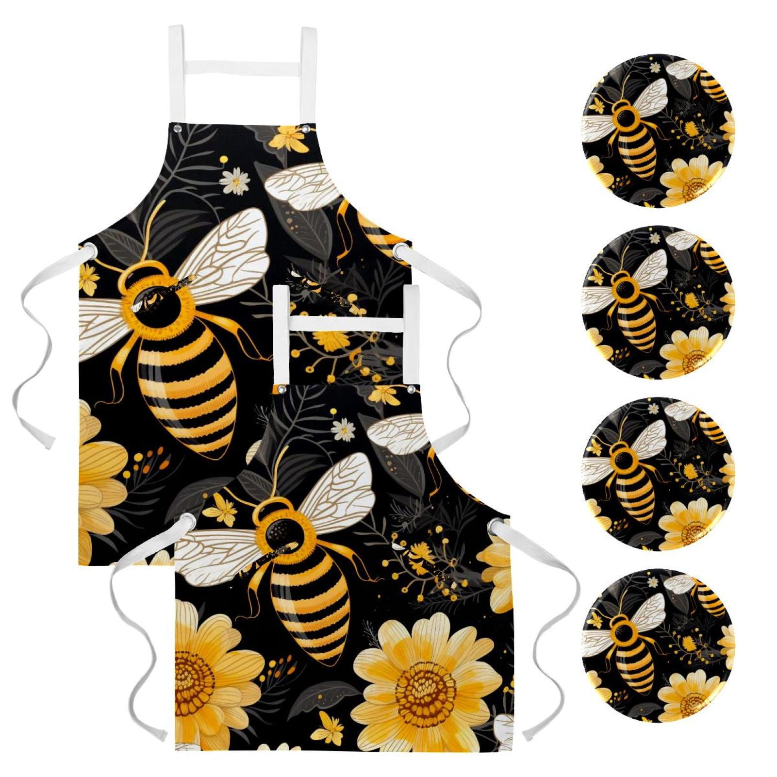 2 Pack Waterproof Button Kit with Pockets and Badge for Apron, Cooking ...