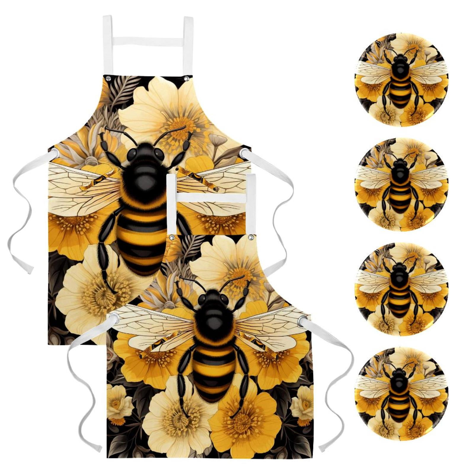 2 Pack Waterproof Button Kit with Pockets and Badge for Apron, Cooking ...