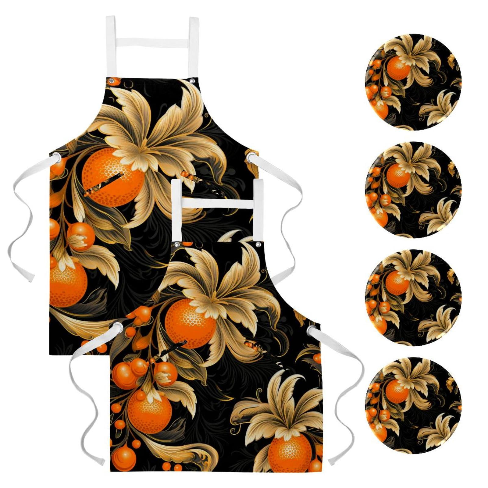 2 Pack Waterproof Button Kit with Pockets and Badge for Apron, Cooking ...