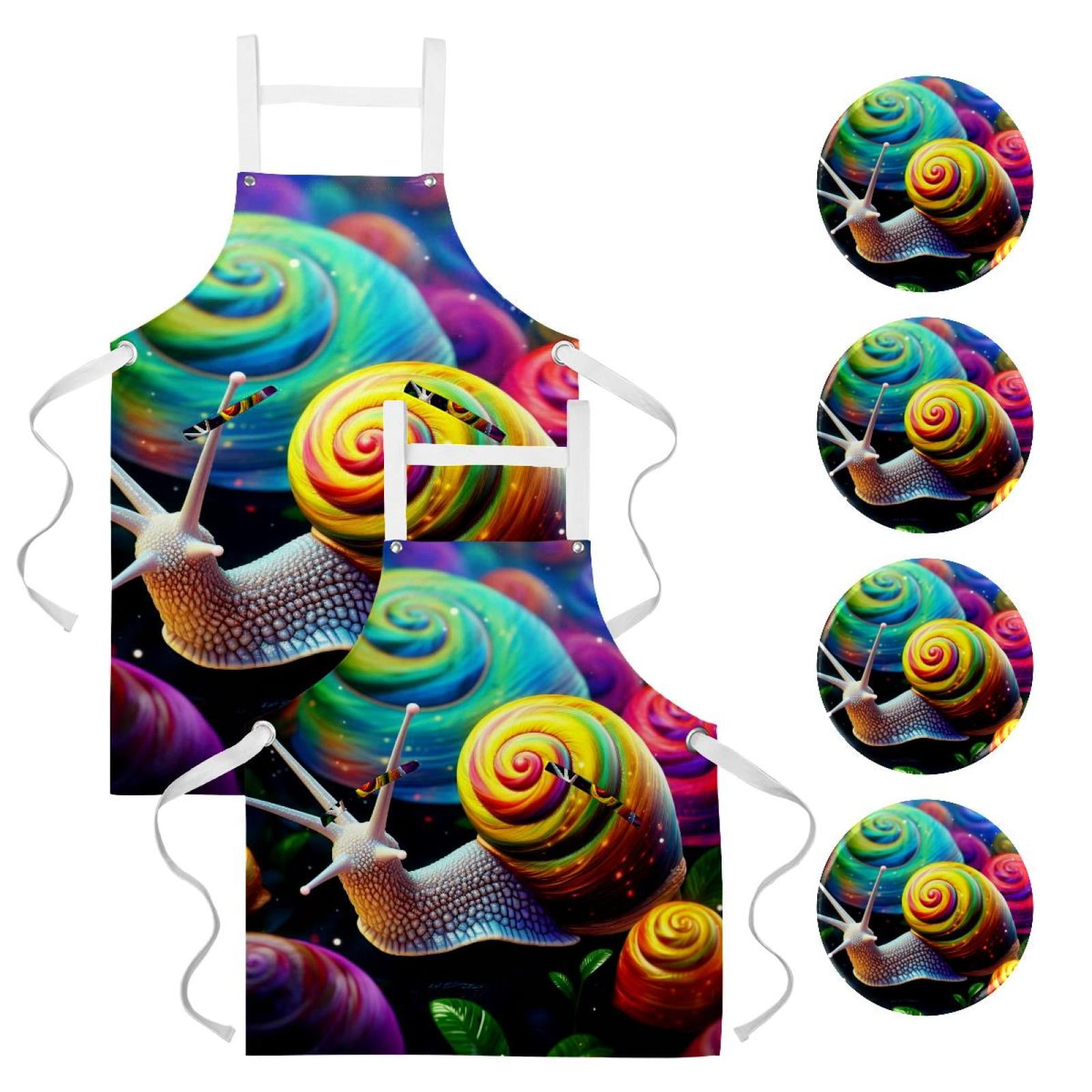 2 Pack Waterproof Button Sets with Pockets and Badge - Art Apron ...