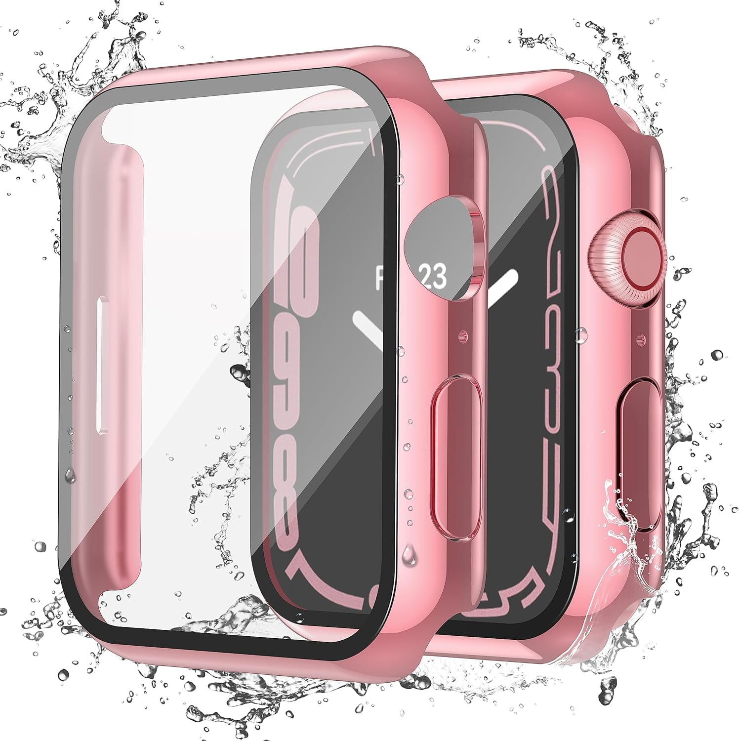 [2 Pack] Waterproof Case with Button for Apple Watch Series 9 (2023 ...