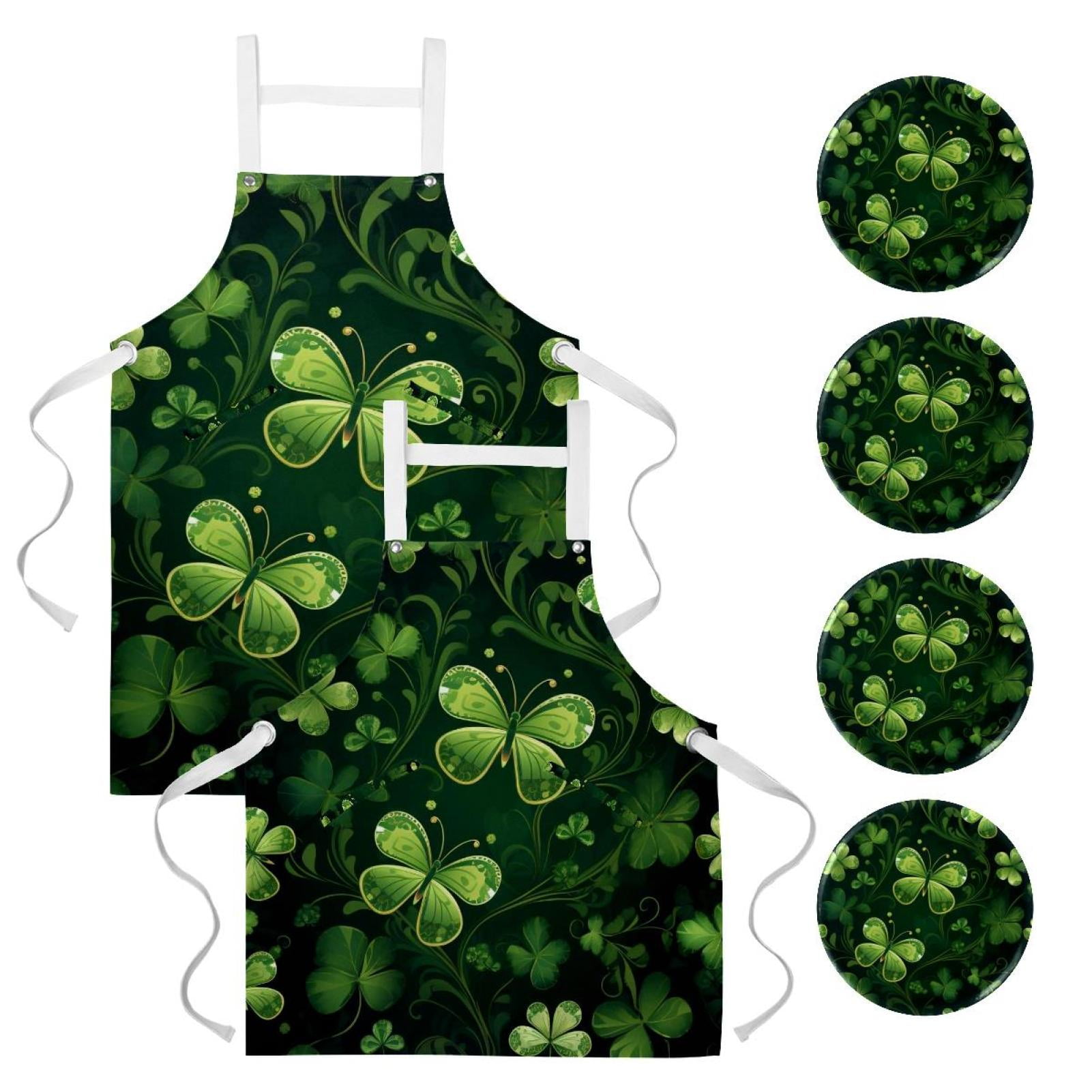 2 Pack Waterproof Chef Apron with Pockets and Badge Pins - Walmart.com