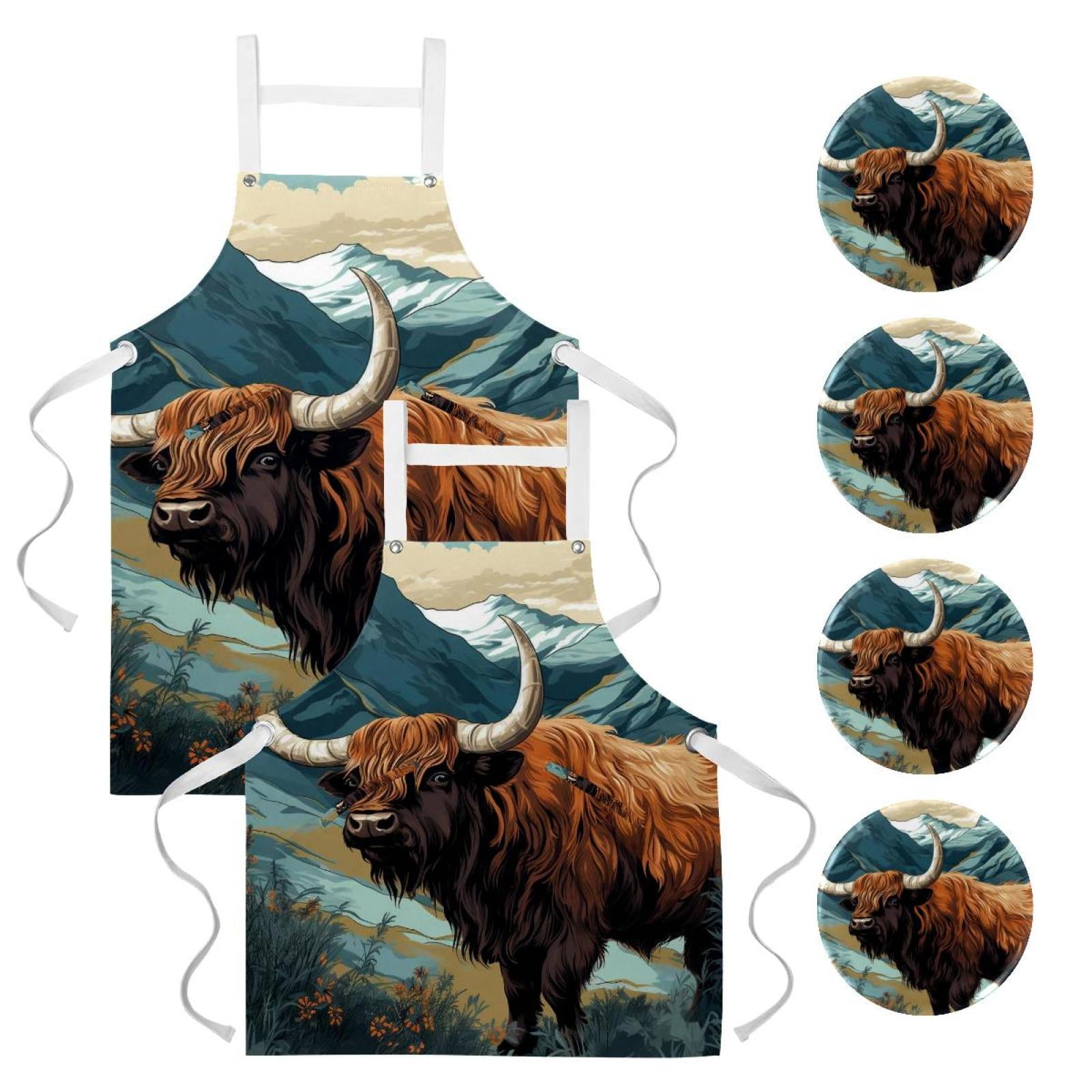 2 Pack Waterproof Chef Apron with Pockets and Badge Pins - Walmart.com