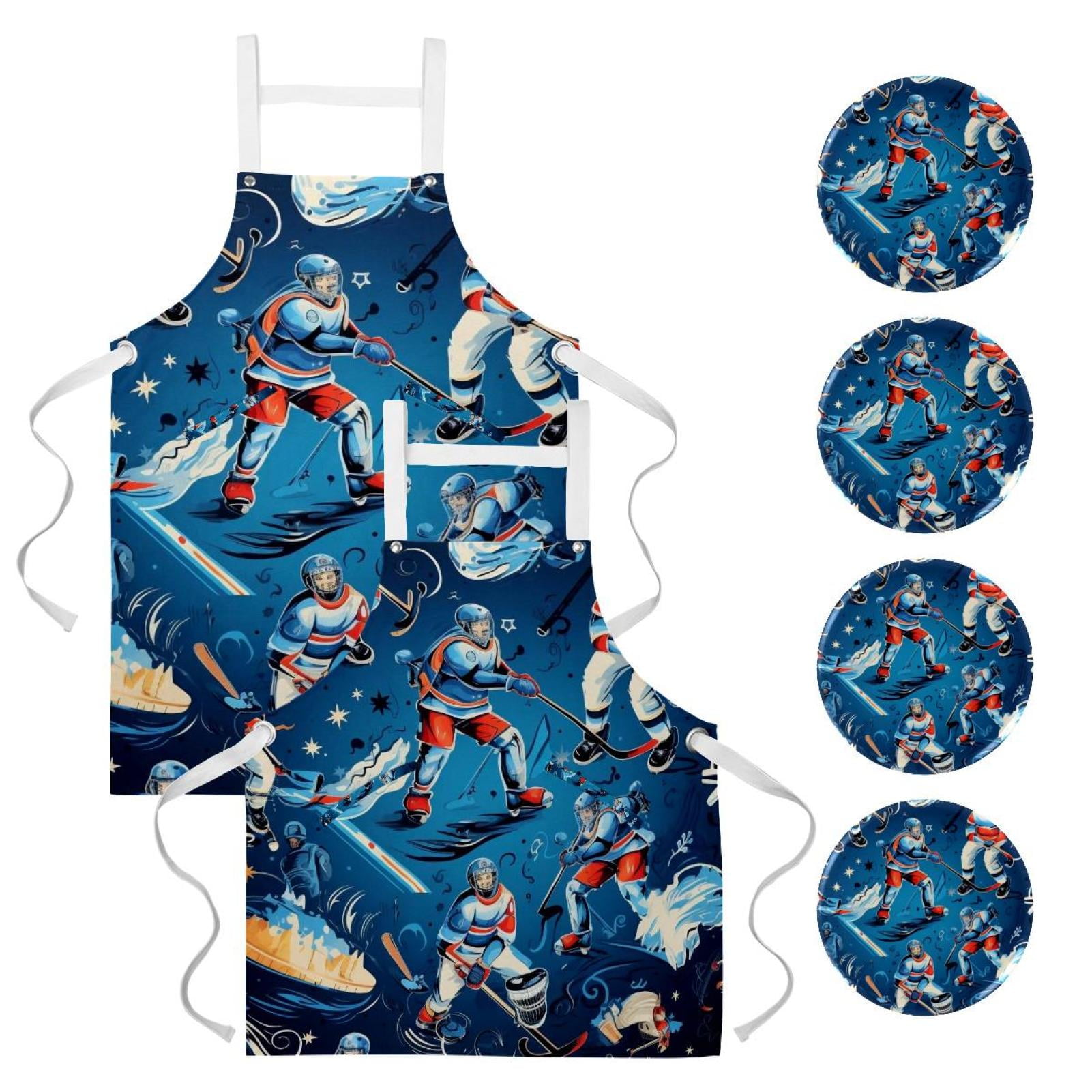 2 Pack Waterproof Chef Apron with Pockets and Badge Pins - Walmart.com