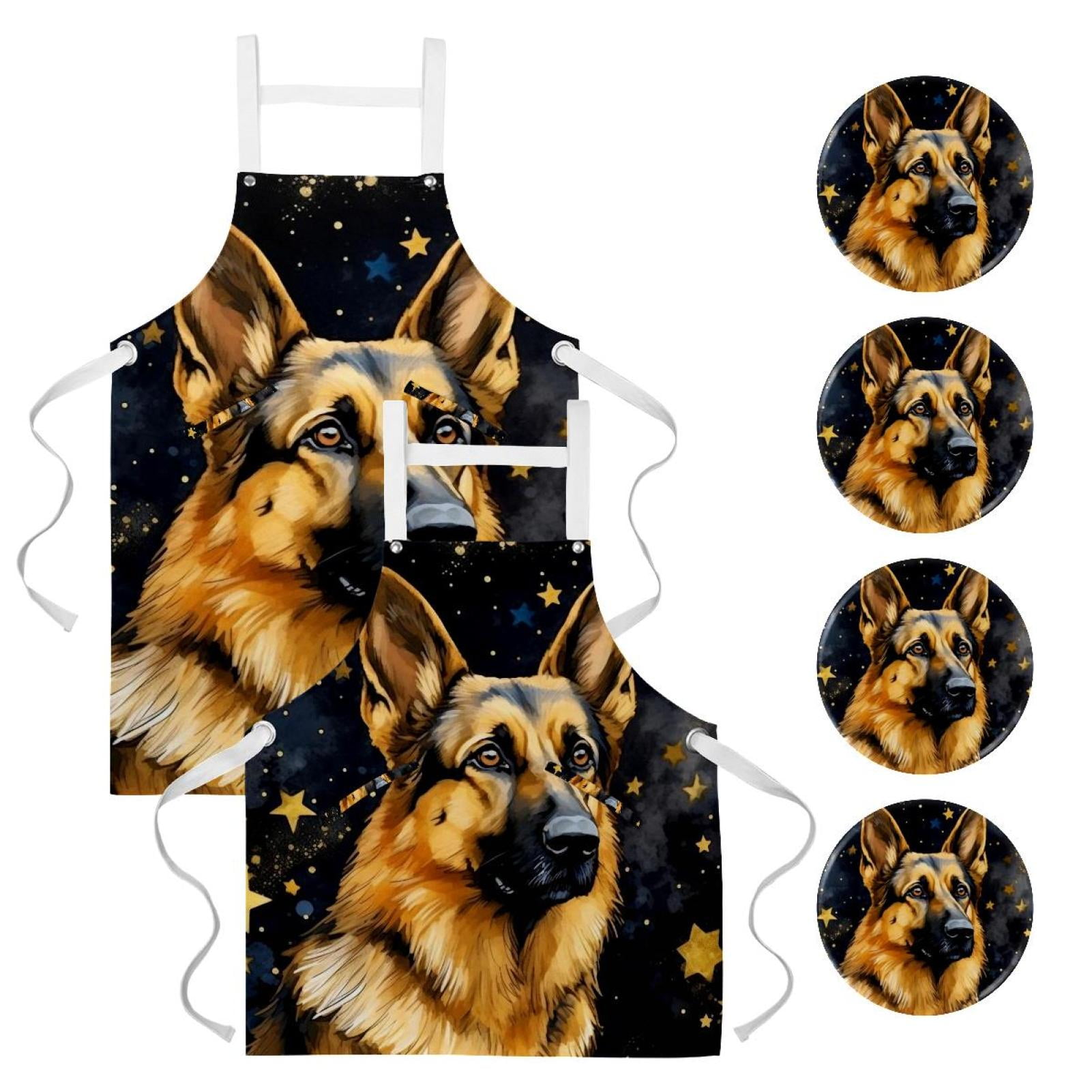 2 Pack Waterproof Chef Apron with Pockets and Badge Set - Cooking Apron ...