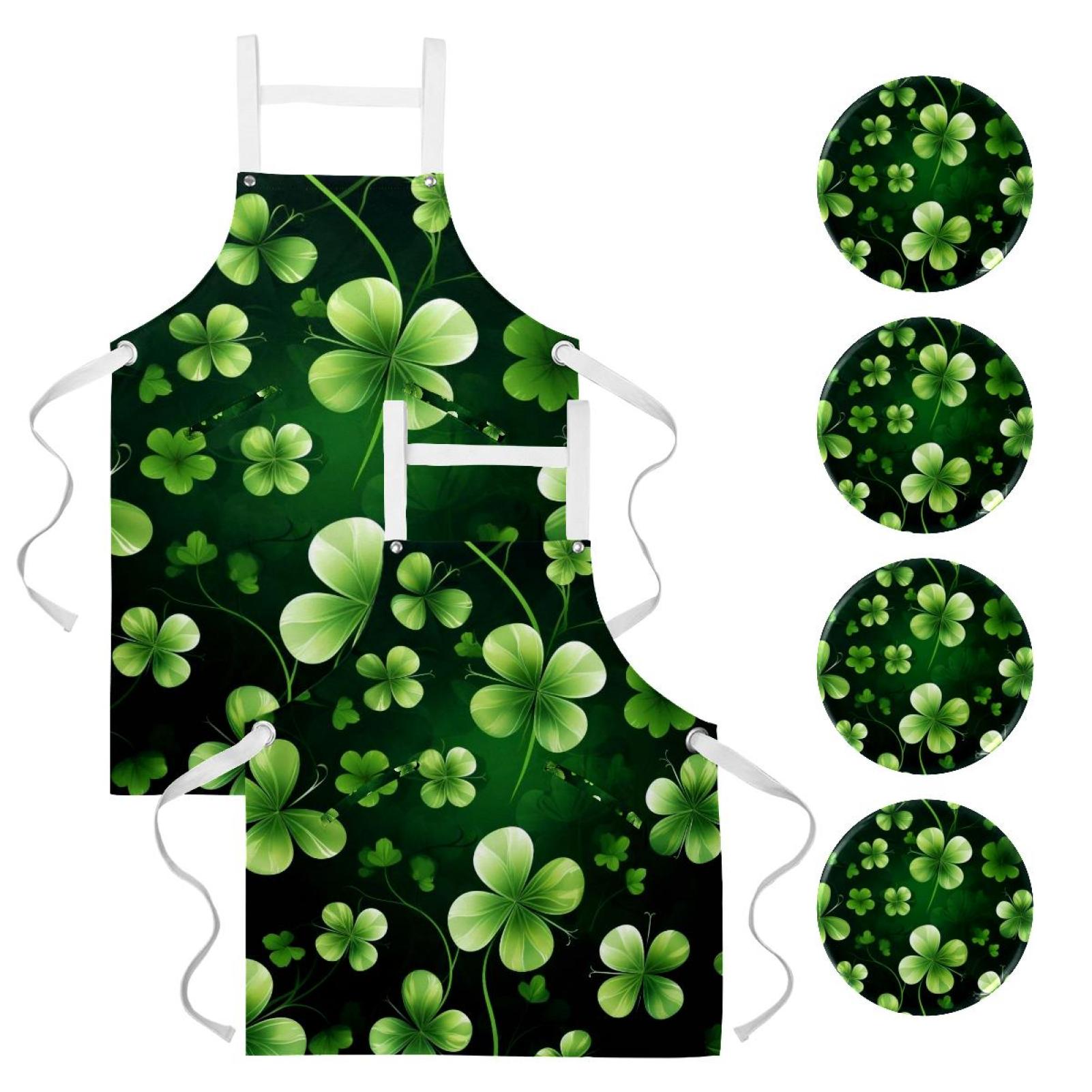2 Pack Waterproof Chef Apron with Pockets and Badge Set - Cooking Apron ...