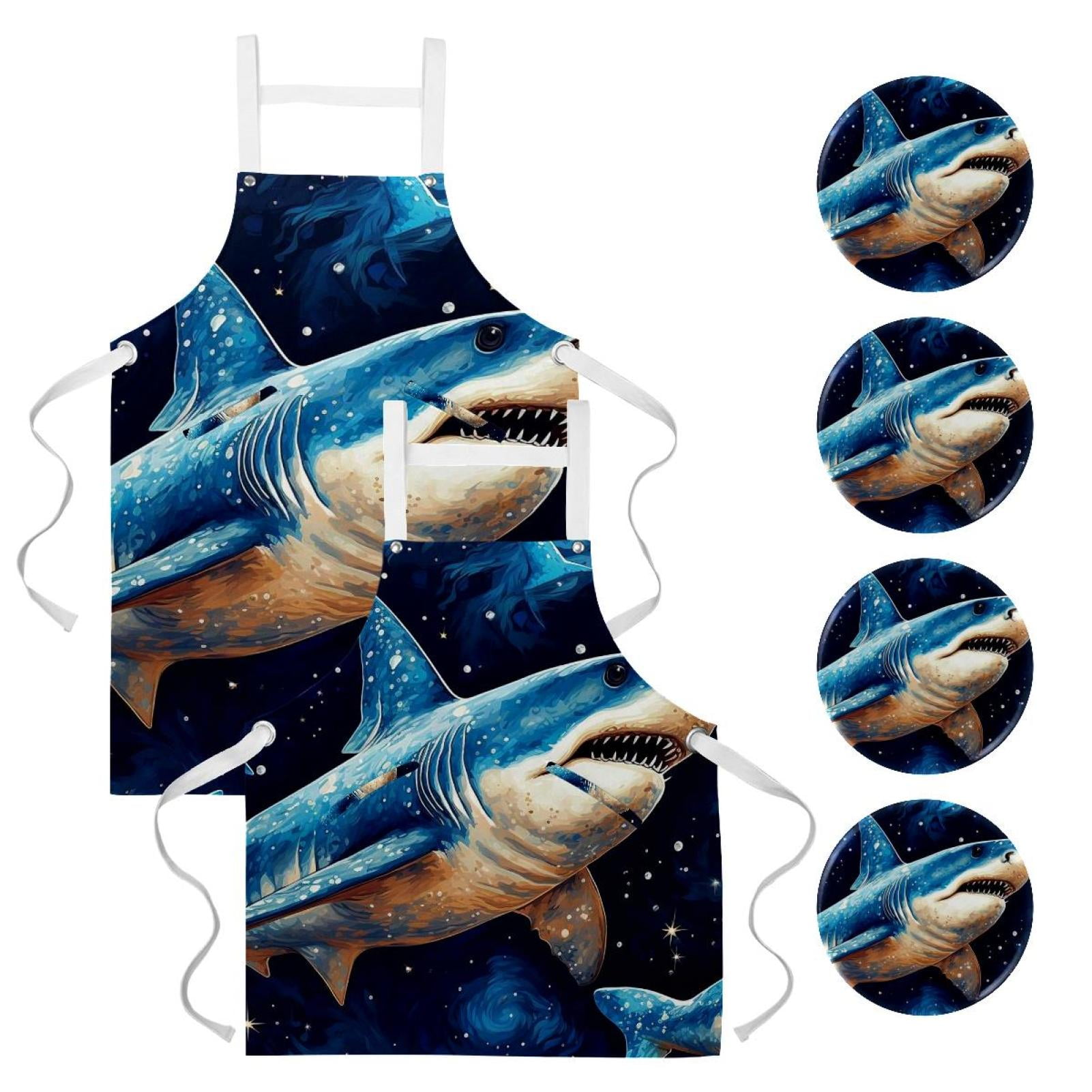 2 Pack Waterproof Chef Apron with Pockets and Badge Set - Cooking Apron ...