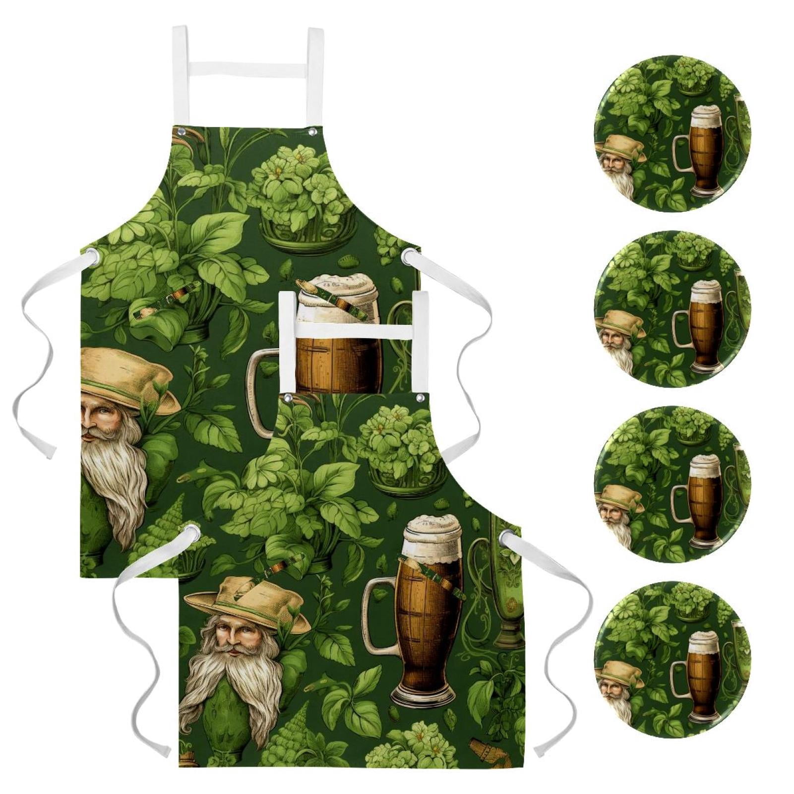 2 Pack Waterproof Circle Pins with Pockets and Badge Pin for Chef Apron ...