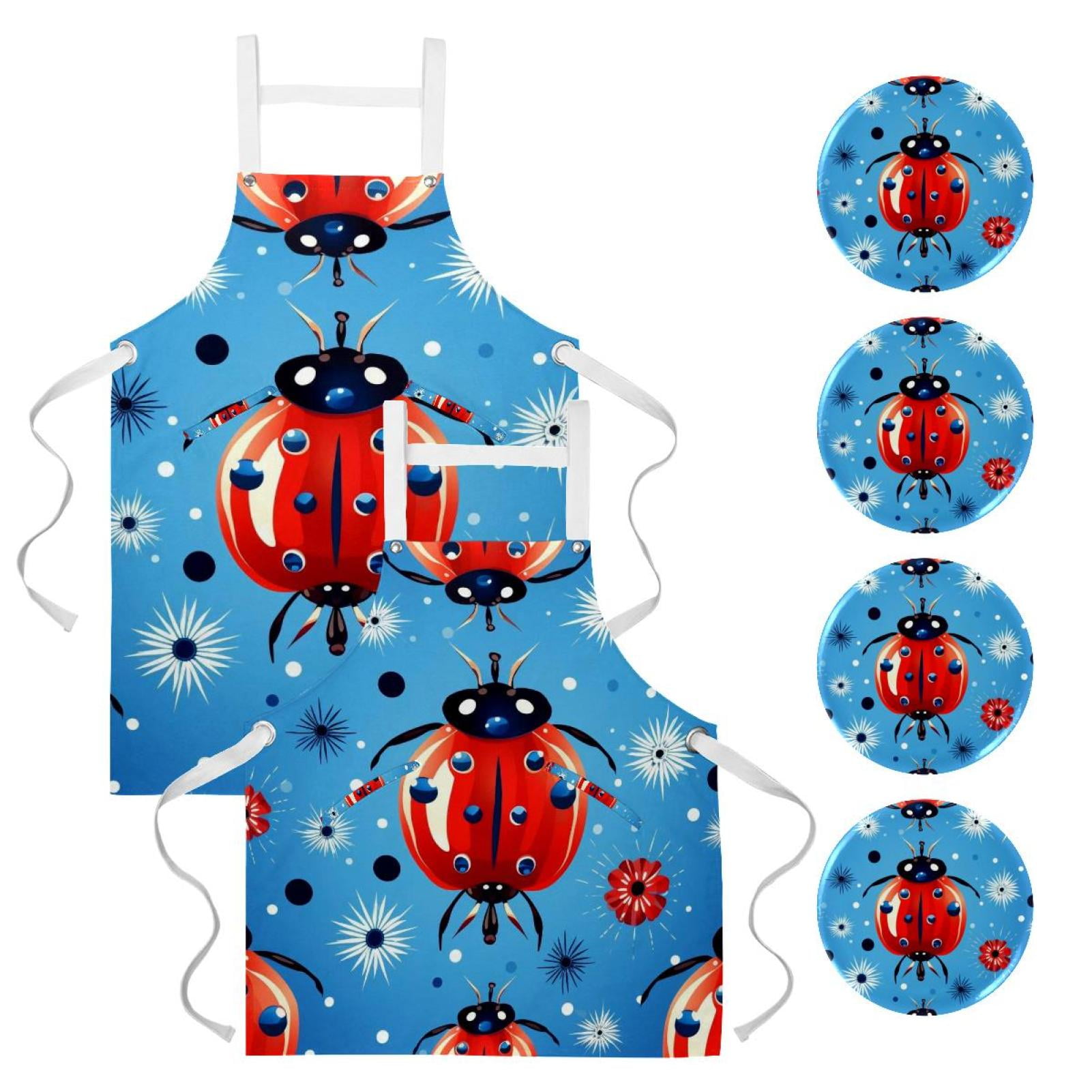 2 Pack Waterproof Circle Pins with Pockets and Badge Pin for Chef Apron ...