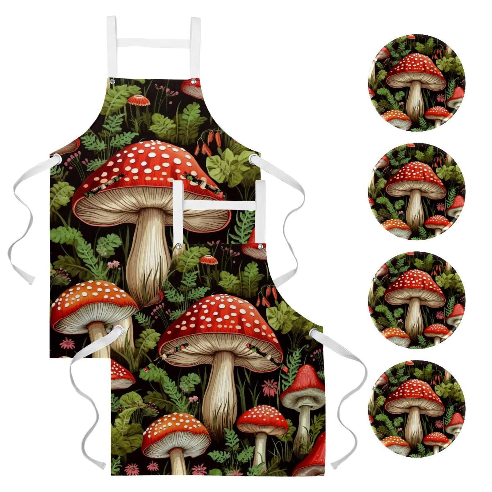 2 Pack Waterproof Cooking Apron with Pockets and Badge Button Pin, Men ...