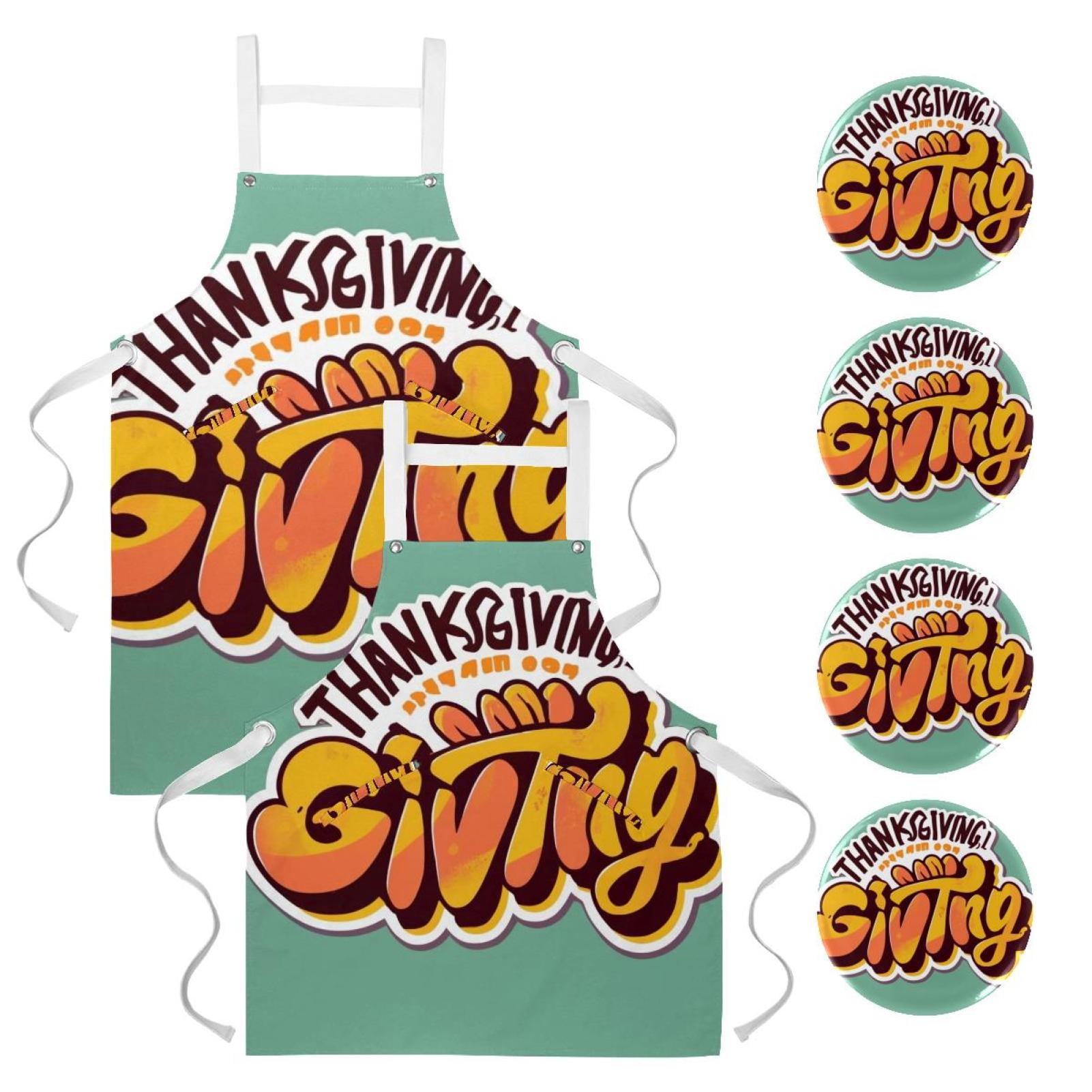 2 Pack Waterproof Cooking Apron with Pockets and Badge - Photo Buttons ...